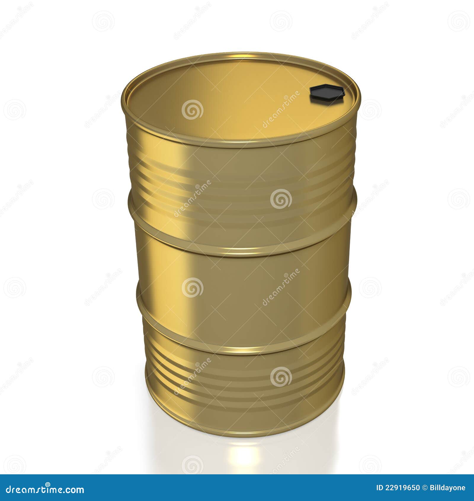Single Golden Oil Barrel on White Backround Stock Illustration ...