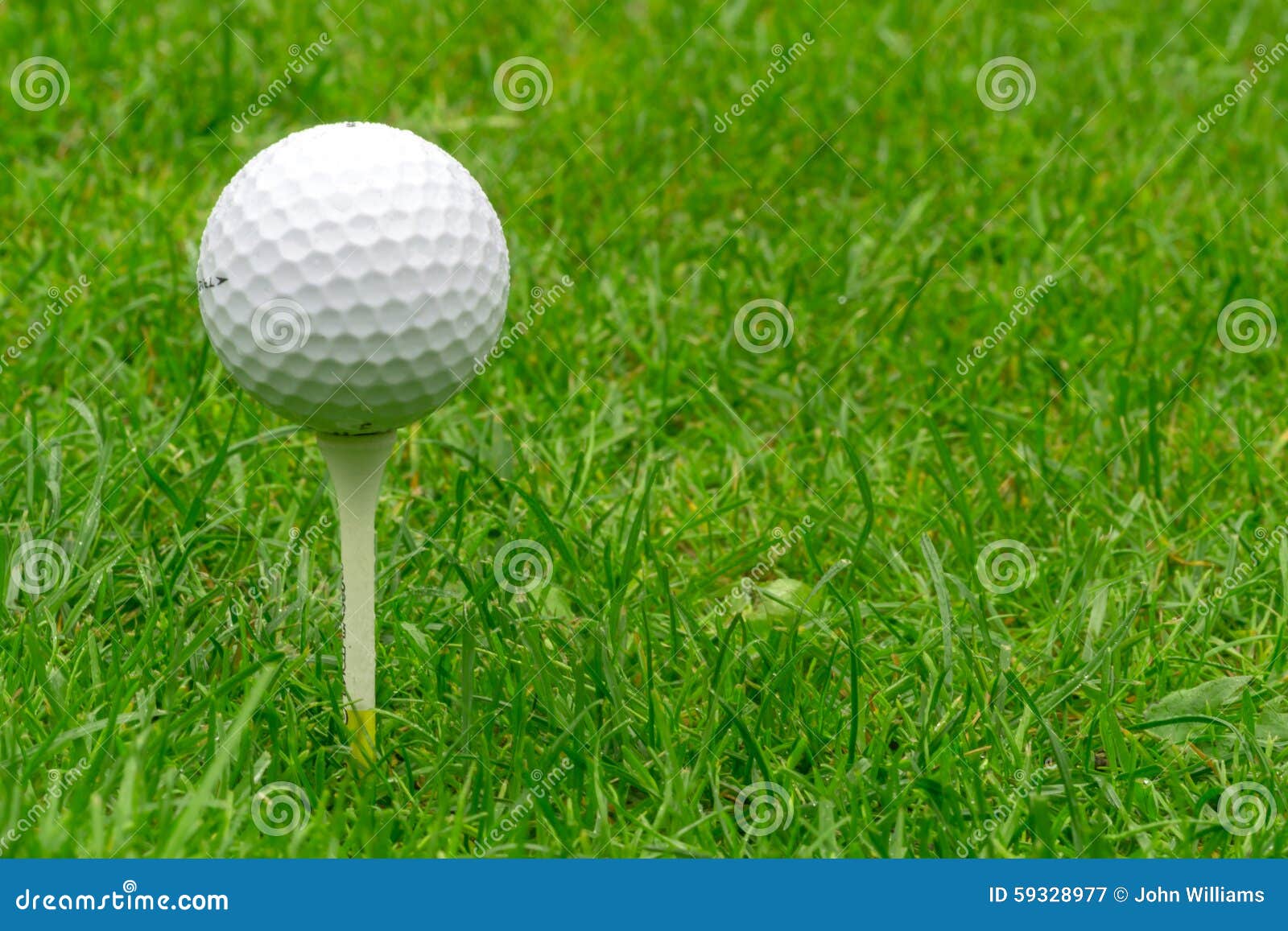 Single Golf Ball Balancing on a Tee Stock Image - Image of detail, game ...