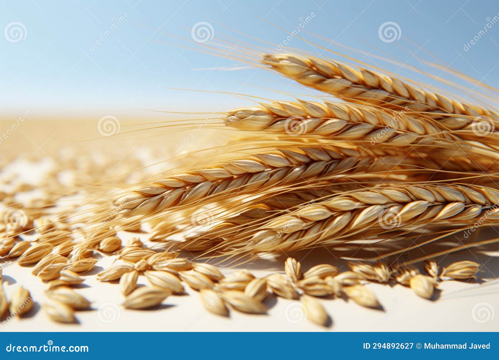 Single Grain Set Against a Clean and Pristine White Backdrop Stock ...