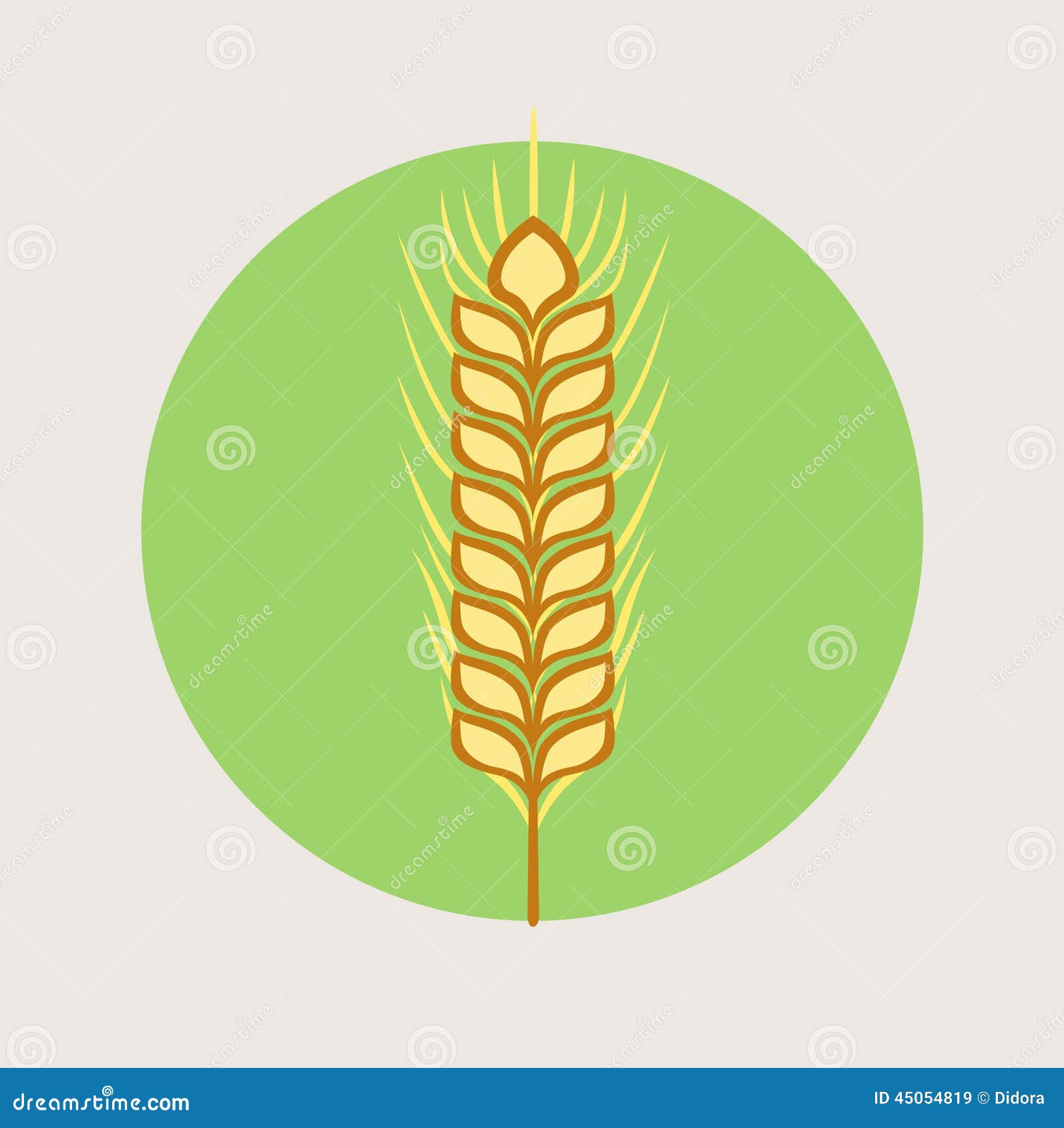 Single Grain Vector Flat Design Icon Stock Vector - Illustration of ...