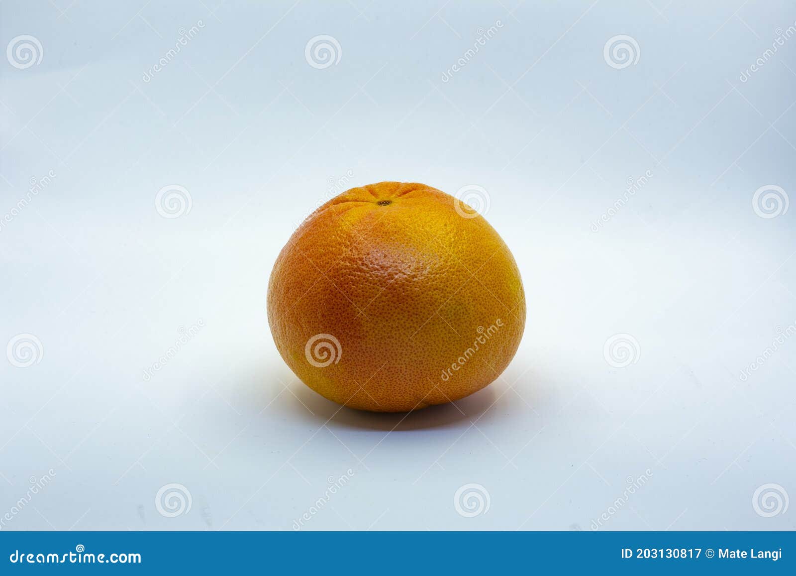 Single Grapefruit Isolated on White Stock Image - Image of tasty ...