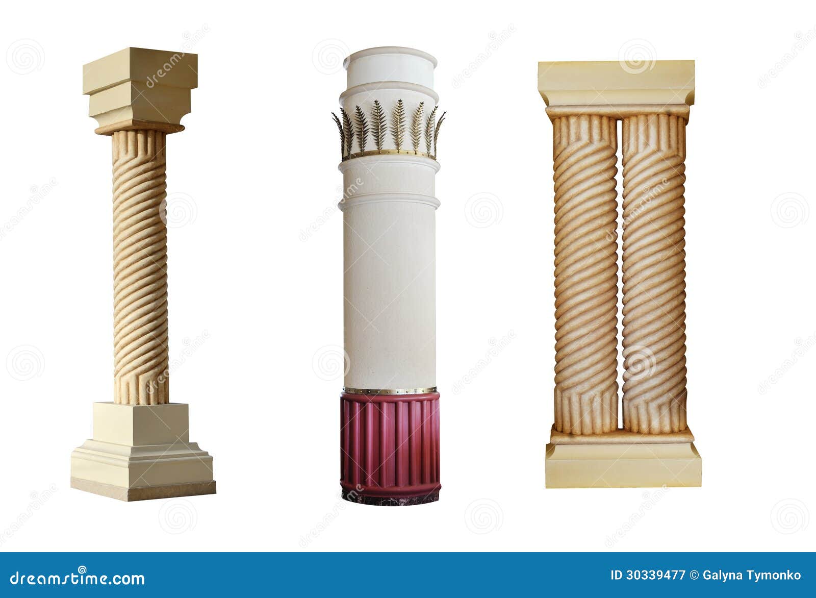 Single greek column stock image. Image of isolated, element - 30339477