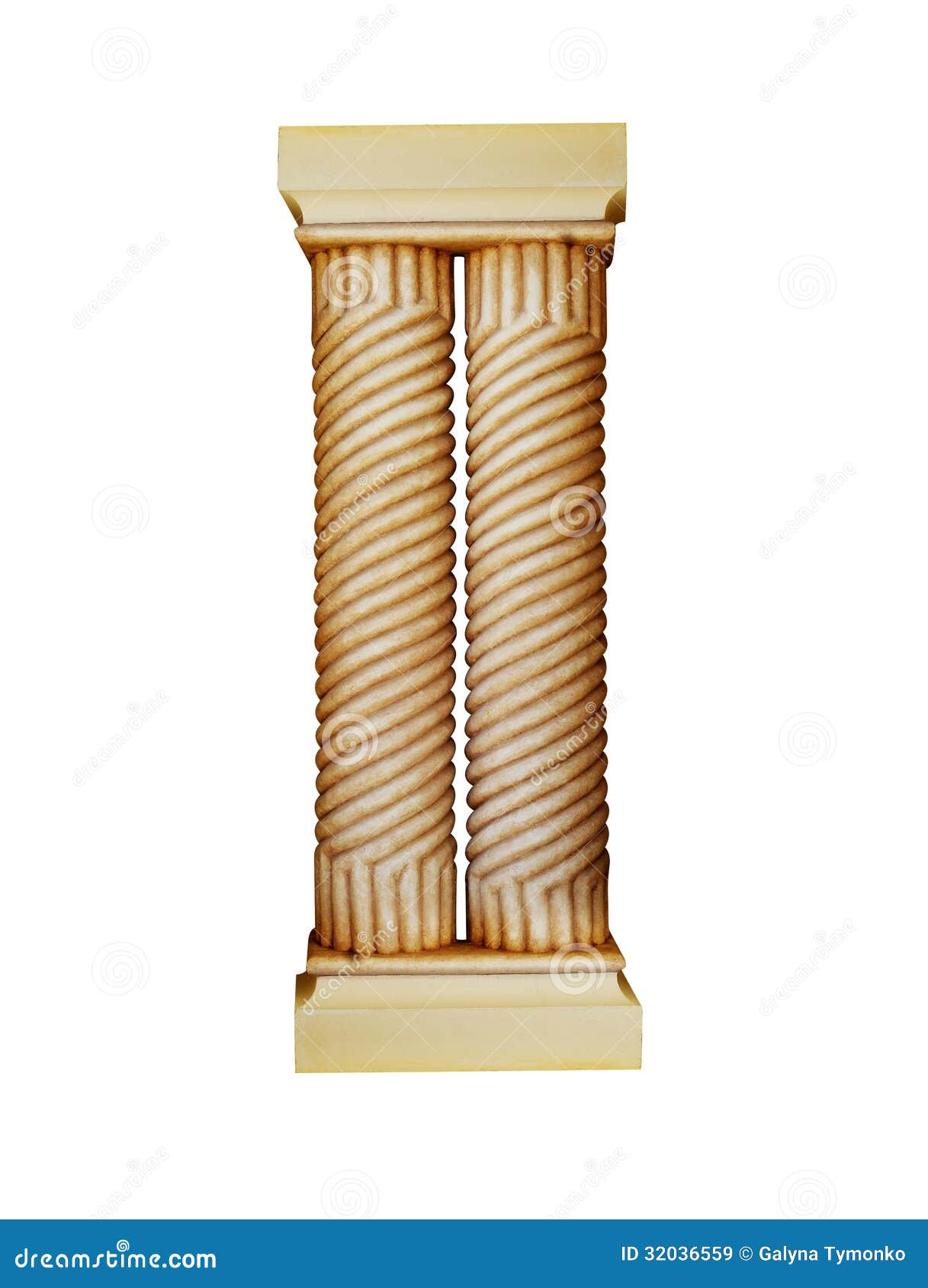 Single Greek Column Isolated Stock Image - Image of classic, element ...