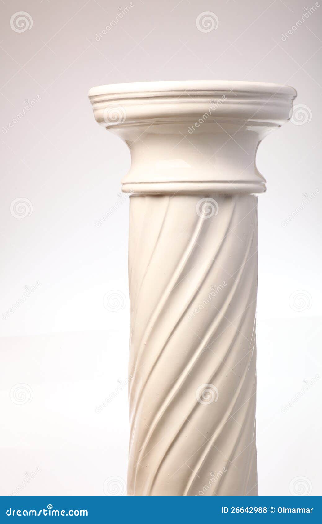 Single Greek Column on White Stock Photo - Image of decoration, ancient ...