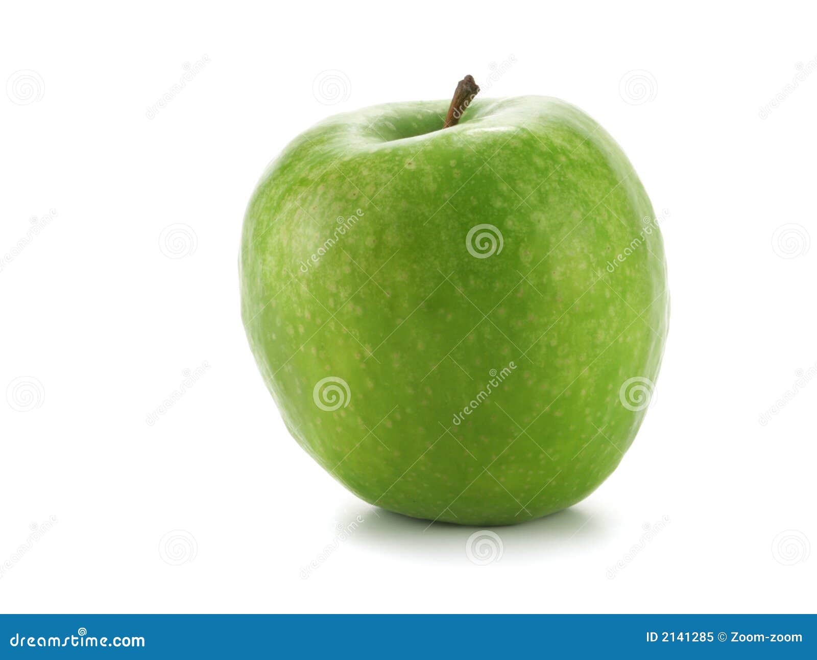 Single Green Apple Isolated On White Background. Food Background. Stock ...
