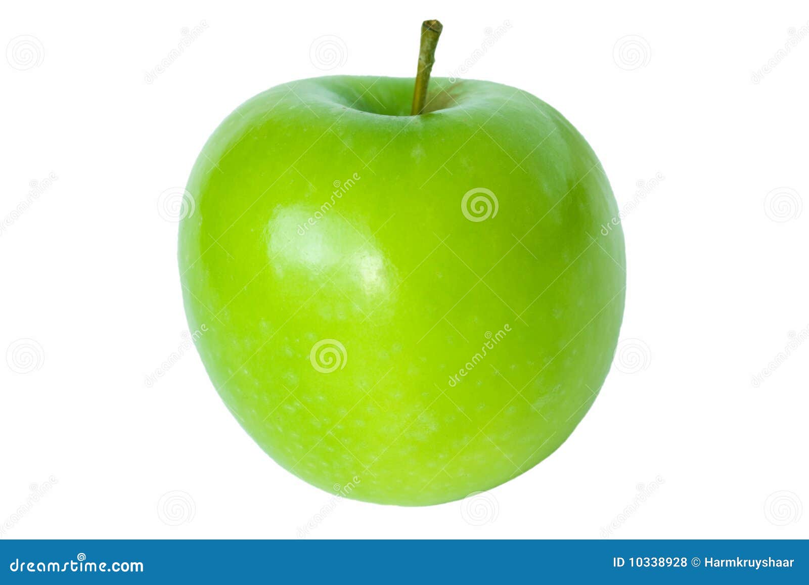Single Green Apple Isolated on White Stock Photo - Image of diet ...
