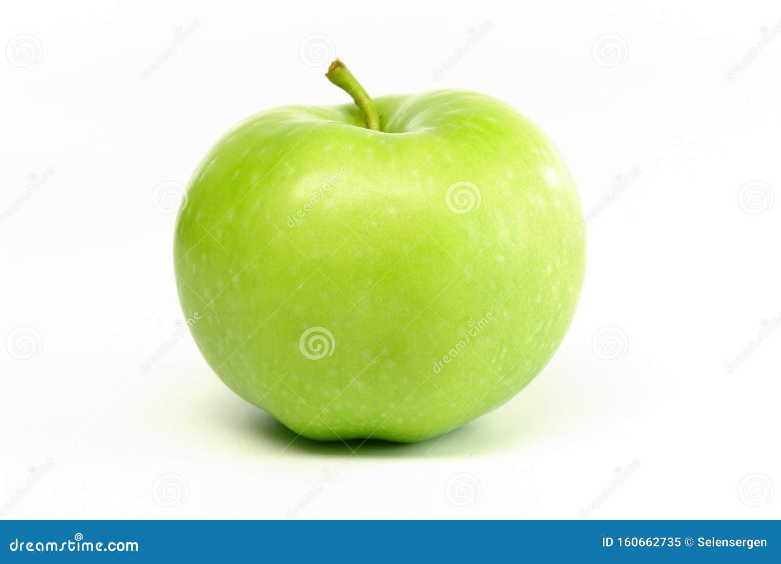 Single green apple stock image. Image of color, freshness - 160662735