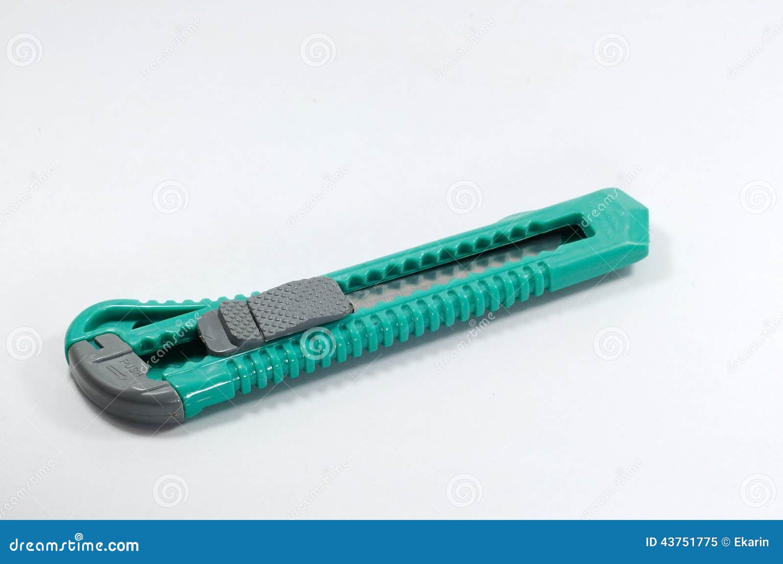 Single Green Blade Cutter, Stationary Stock Image - Image of metal ...