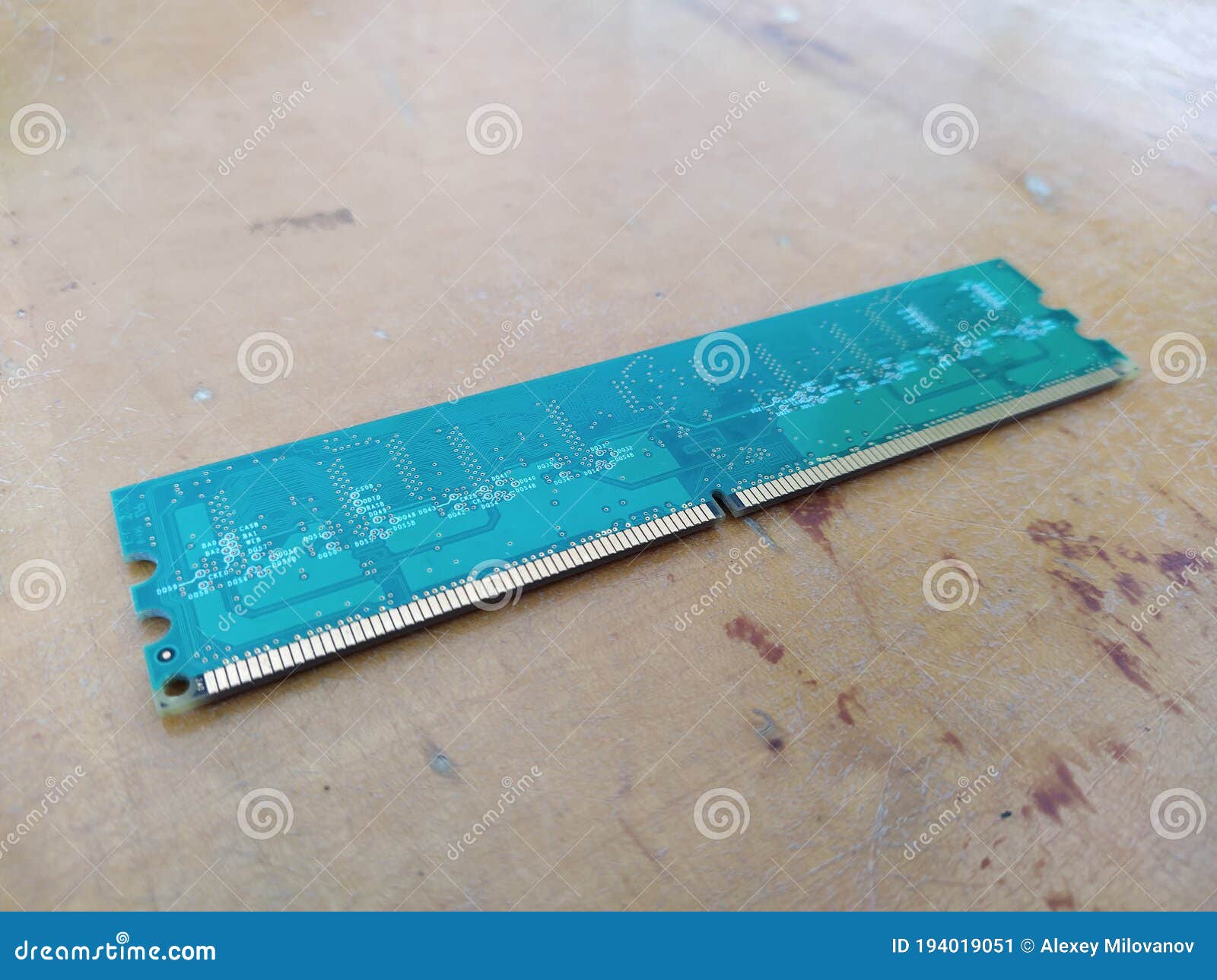 RAM board on wooden table stock image. Image of desk - 194019051