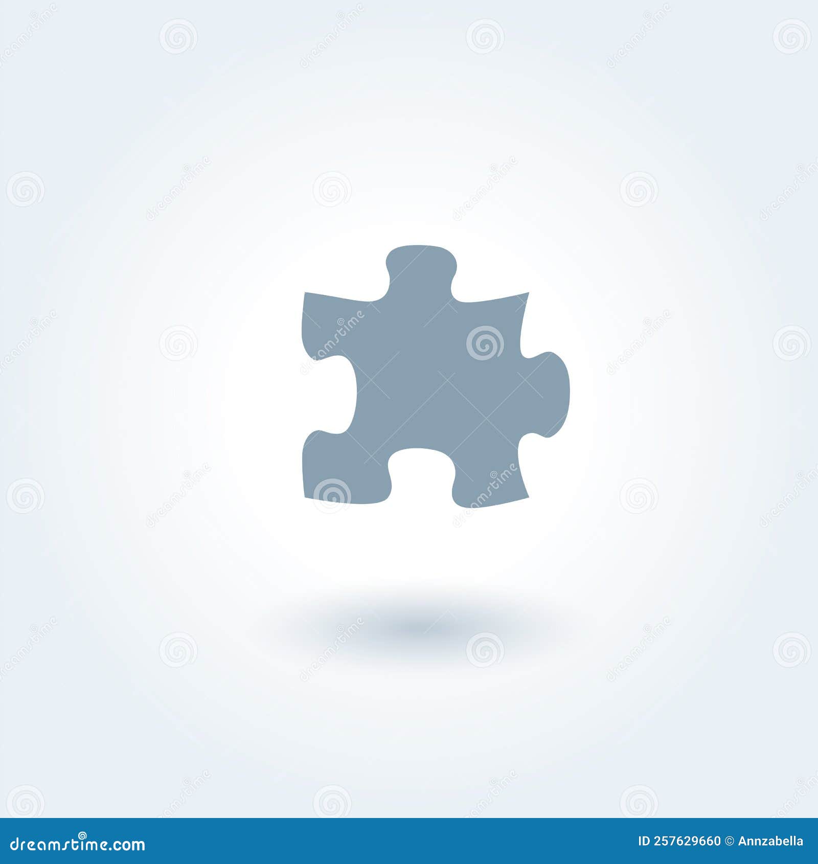 Single Grey Puzzle Piece Vector Illustration Stock Vector ...