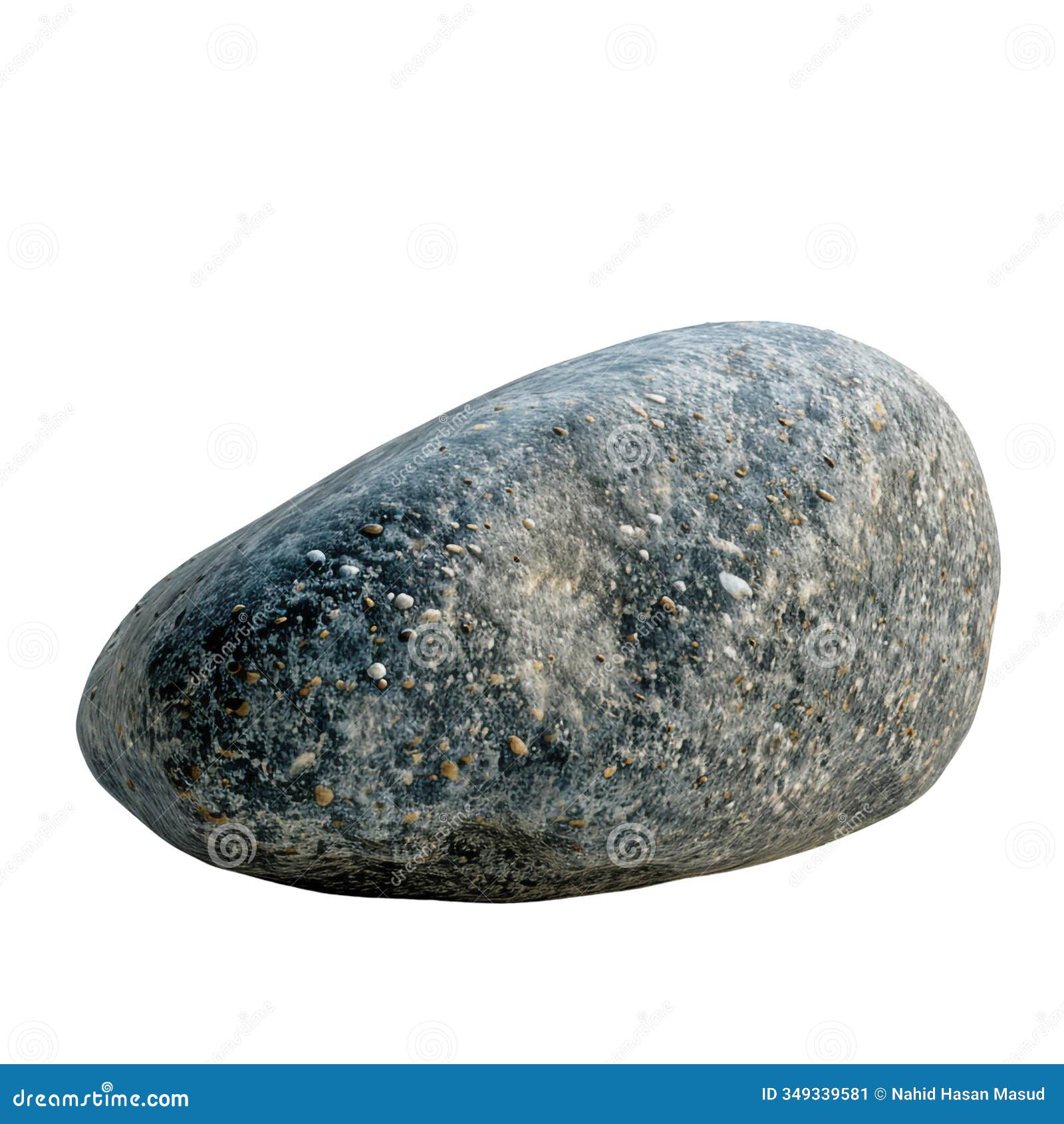 Single Grey Rock Isolated on White Background Stock Illustration ...