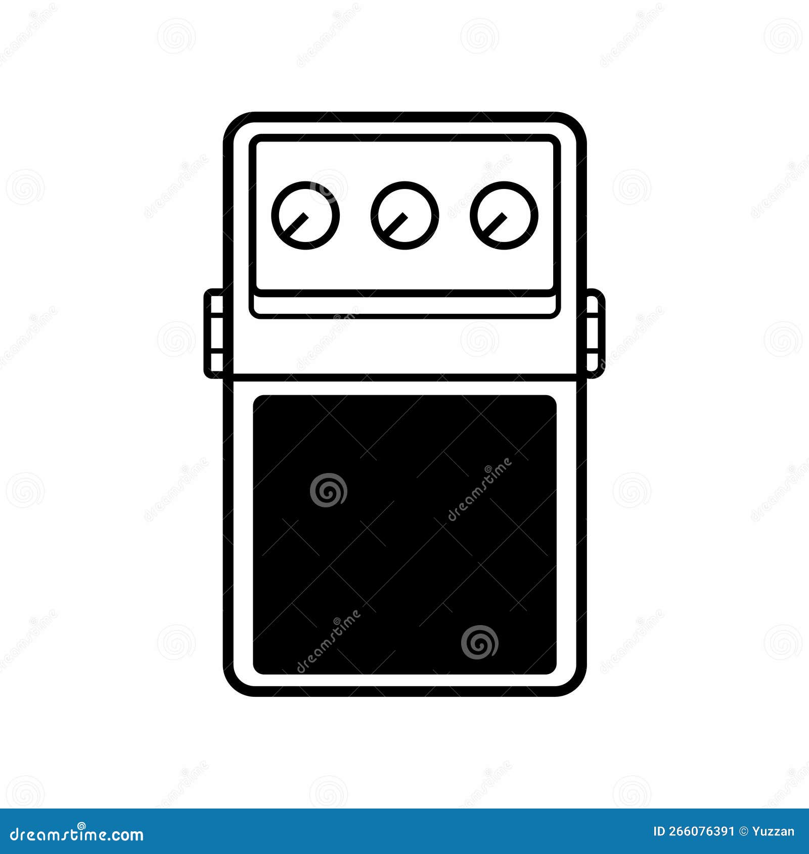 Single Guitar Pedal Effect Vector Icon Illustration Stock Vector ...