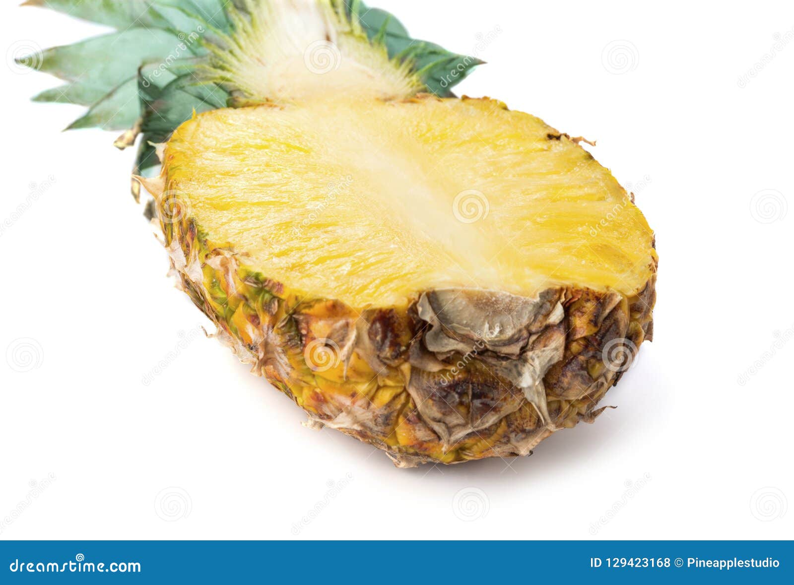 Half of pineapple stock photo. Image of fruit, sliced - 129423168