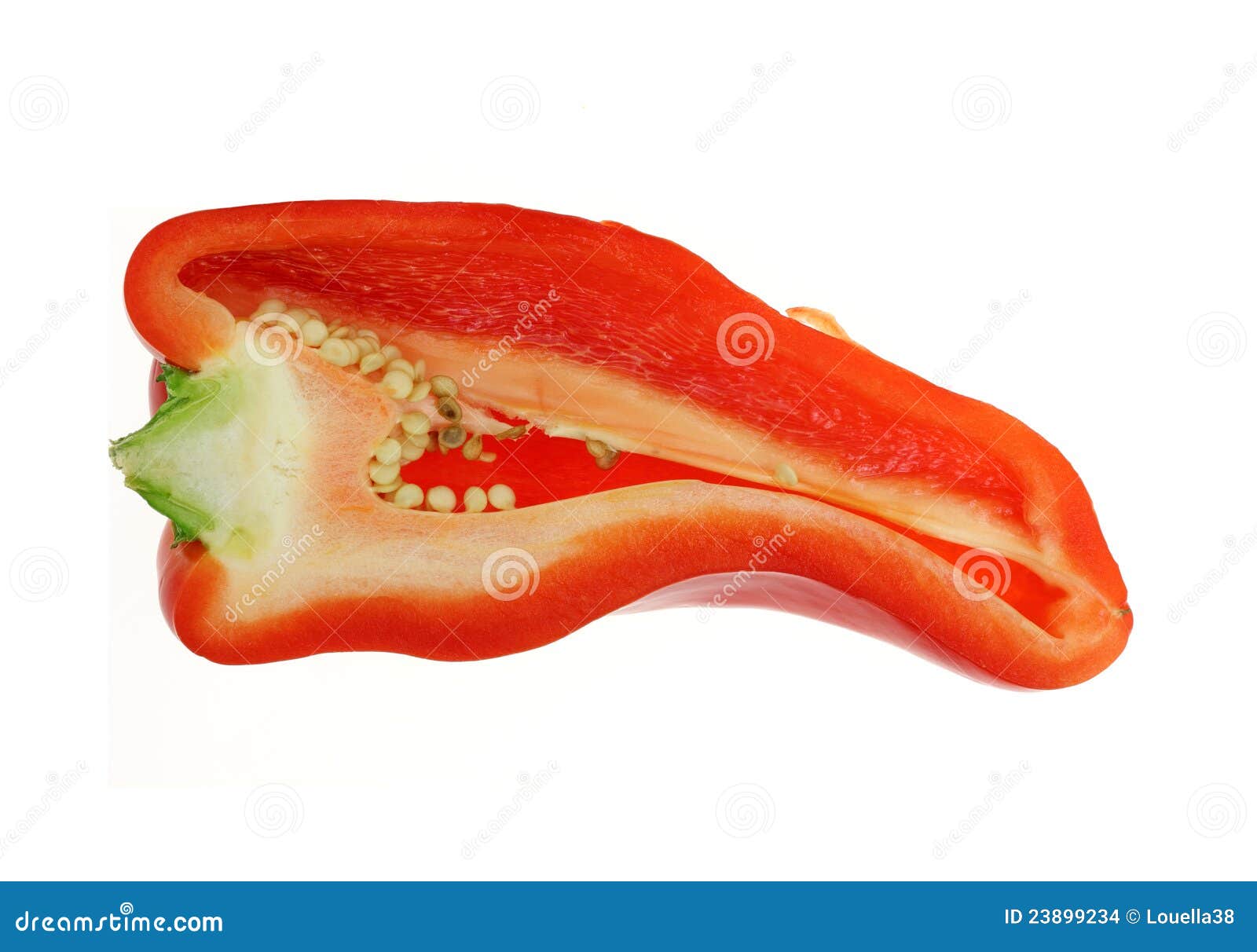 Single Half Cut Red Pepper stock photo. Image of seasoning - 23899234