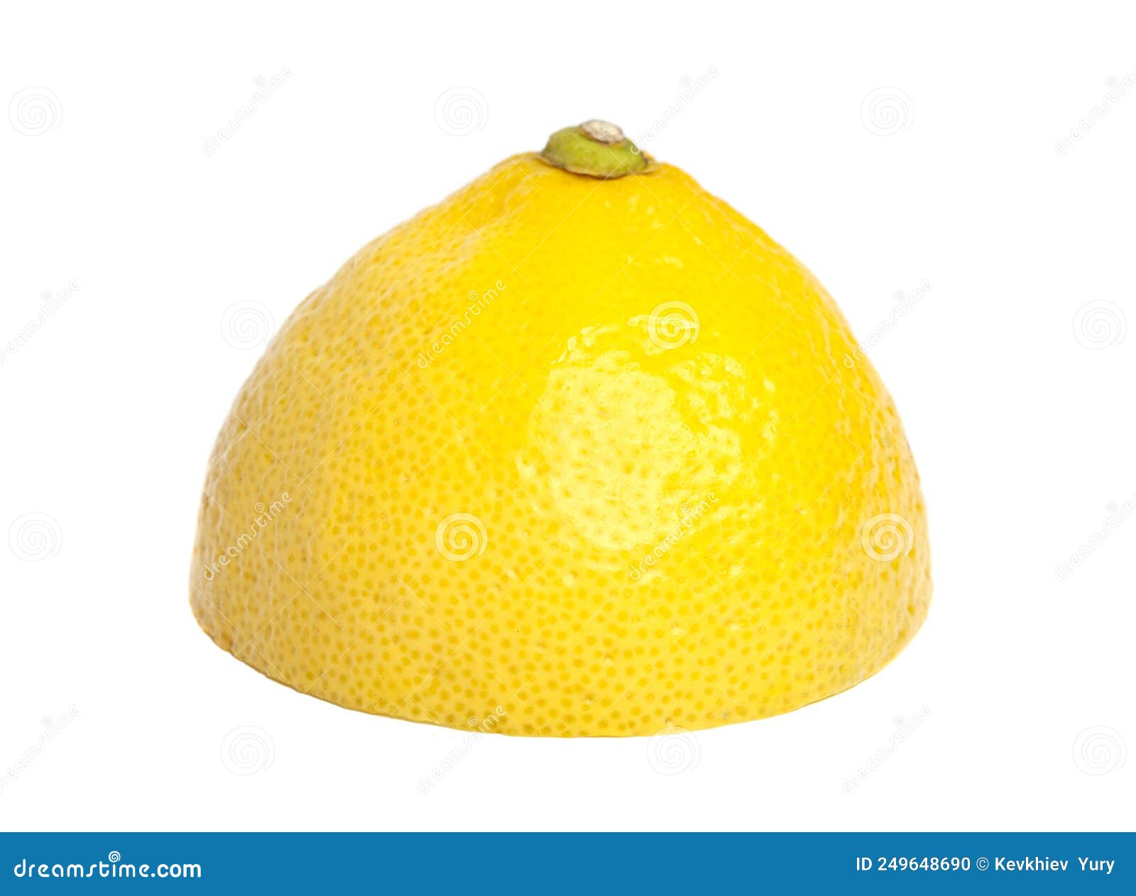 Single Half Lemon Citrus Fruit Isolated on White Background Stock Photo ...
