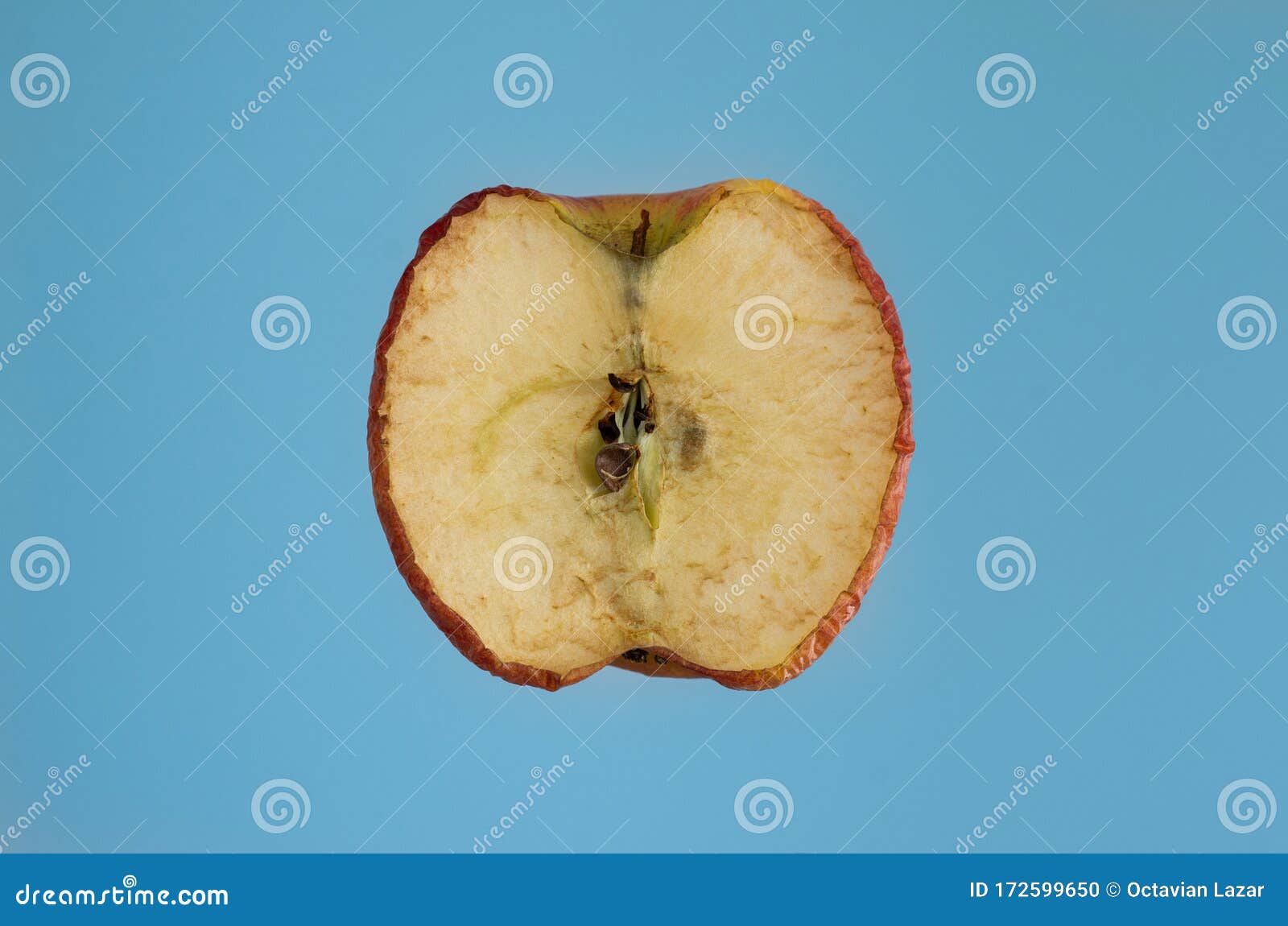 Single Half Sliced Spoiled Rotten Apple Close Up Macro Shot Isolated on ... Single Half Sliced Spoiled Rotten Apple Close Up Macro Shot Isolated on ...