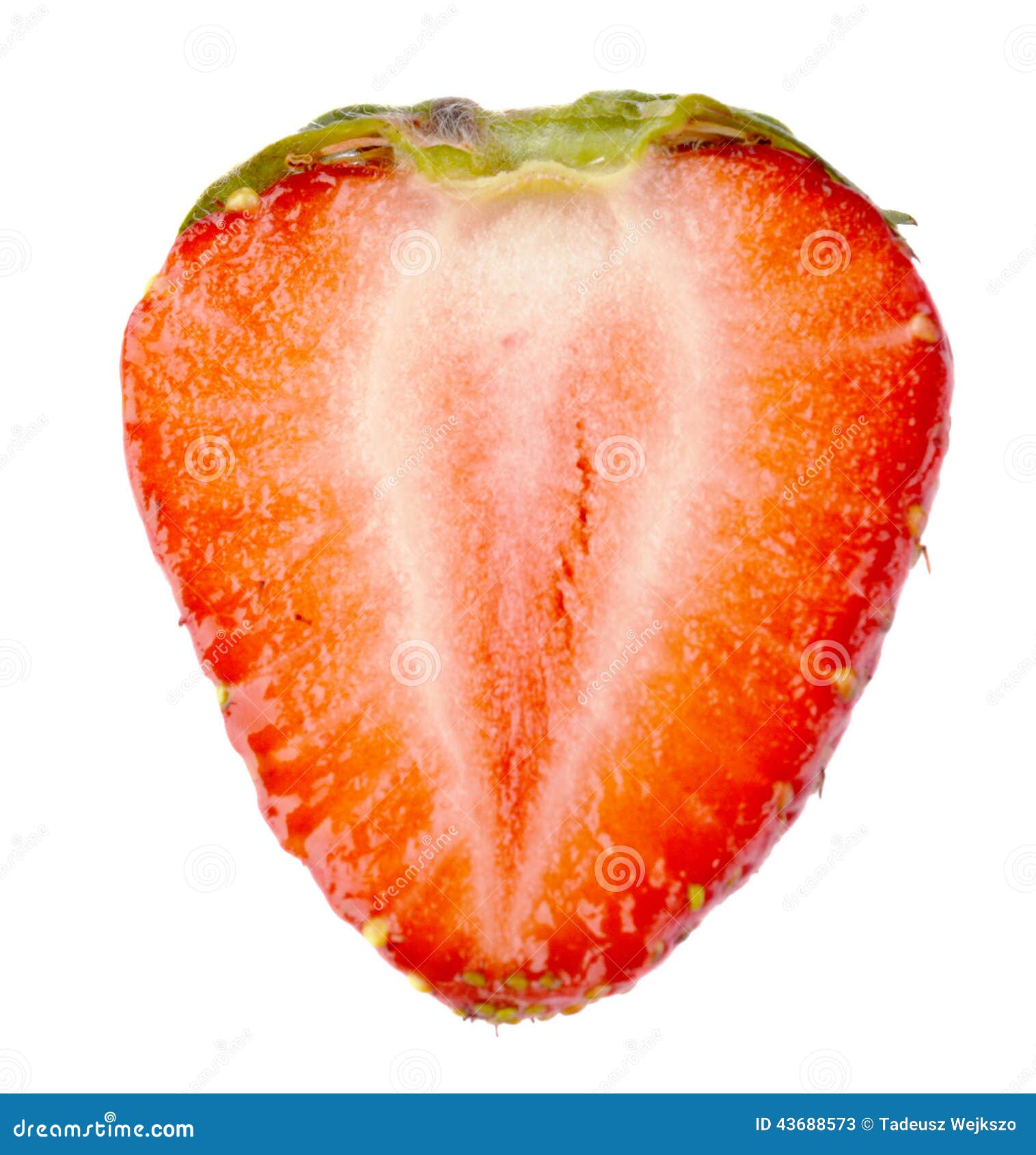 Single Half of Strawberry Isolated Stock Image - Image of berry, health ...