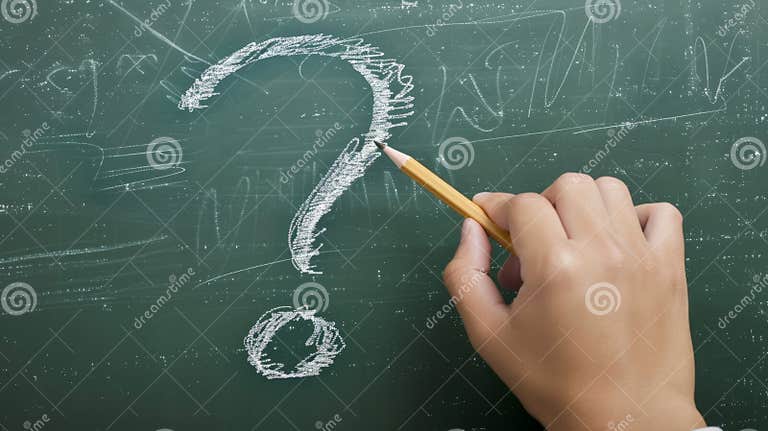 A Single Hand Drawing a Question Mark on a Whiteboard, Prompting ...