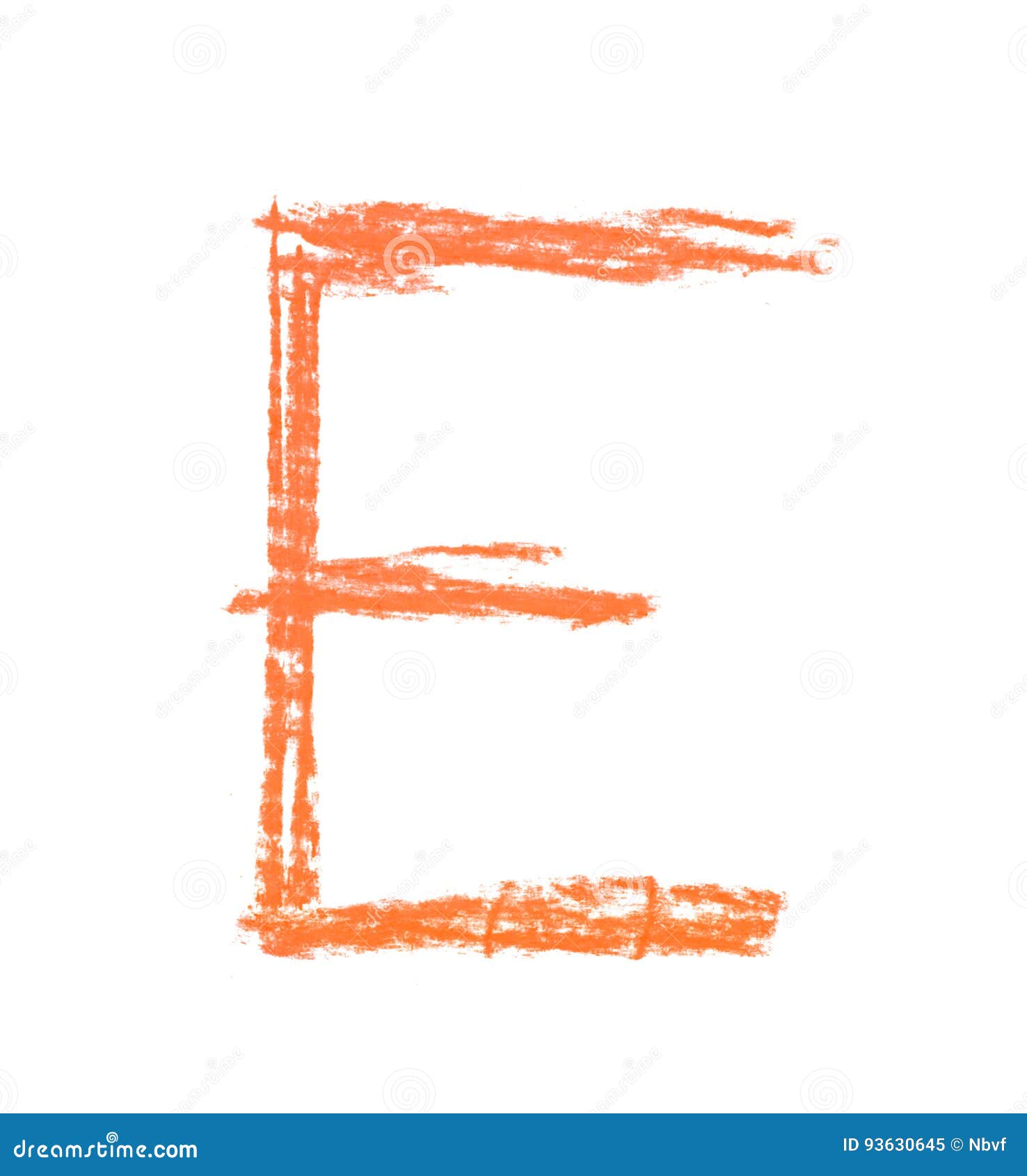 Single Hand Drawn Letter Isolated Stock Illustration - Illustration of ...