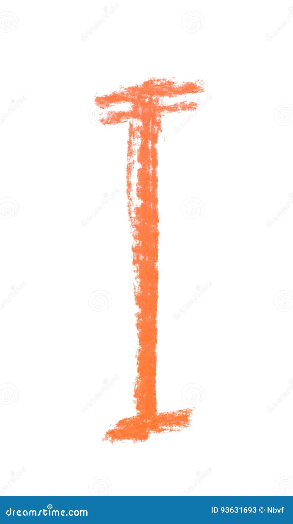 Single Hand Drawn Letter Isolated Stock Illustration - Illustration of ...