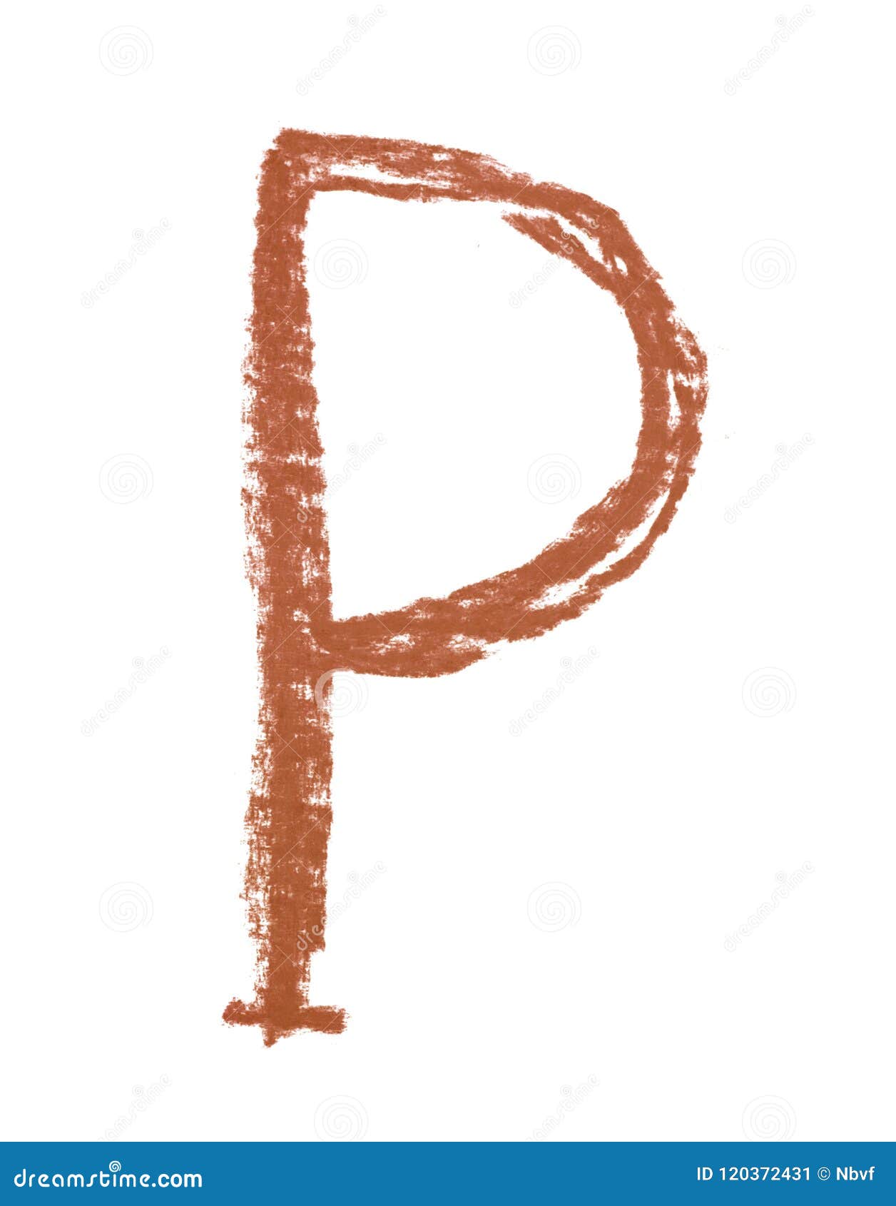 Single Hand Drawn Letter Isolated Stock Illustration - Illustration of ...