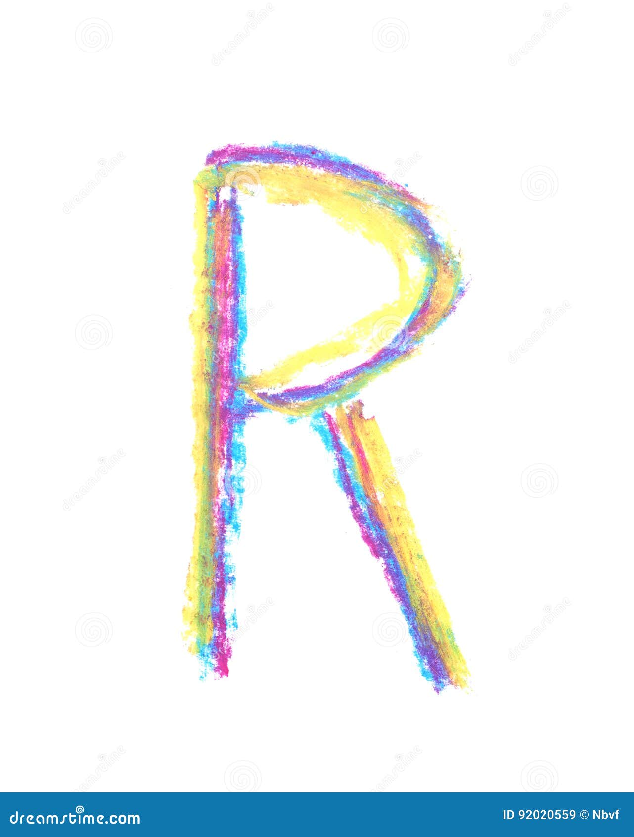 Single Hand Drawn Letter Isolated Stock Illustration - Illustration of ...