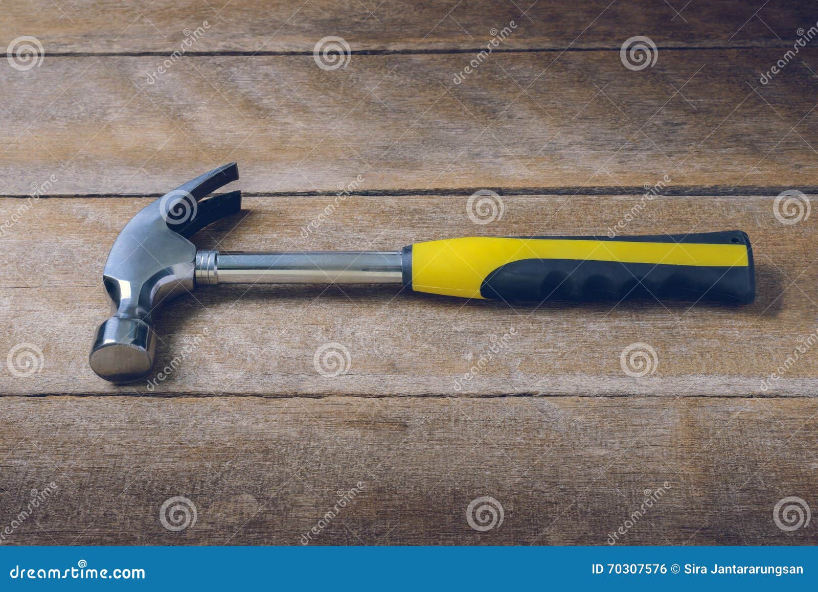 Single Handed Worn Sledge Hammer on Grunge Wood Stock Photo - Image of ...