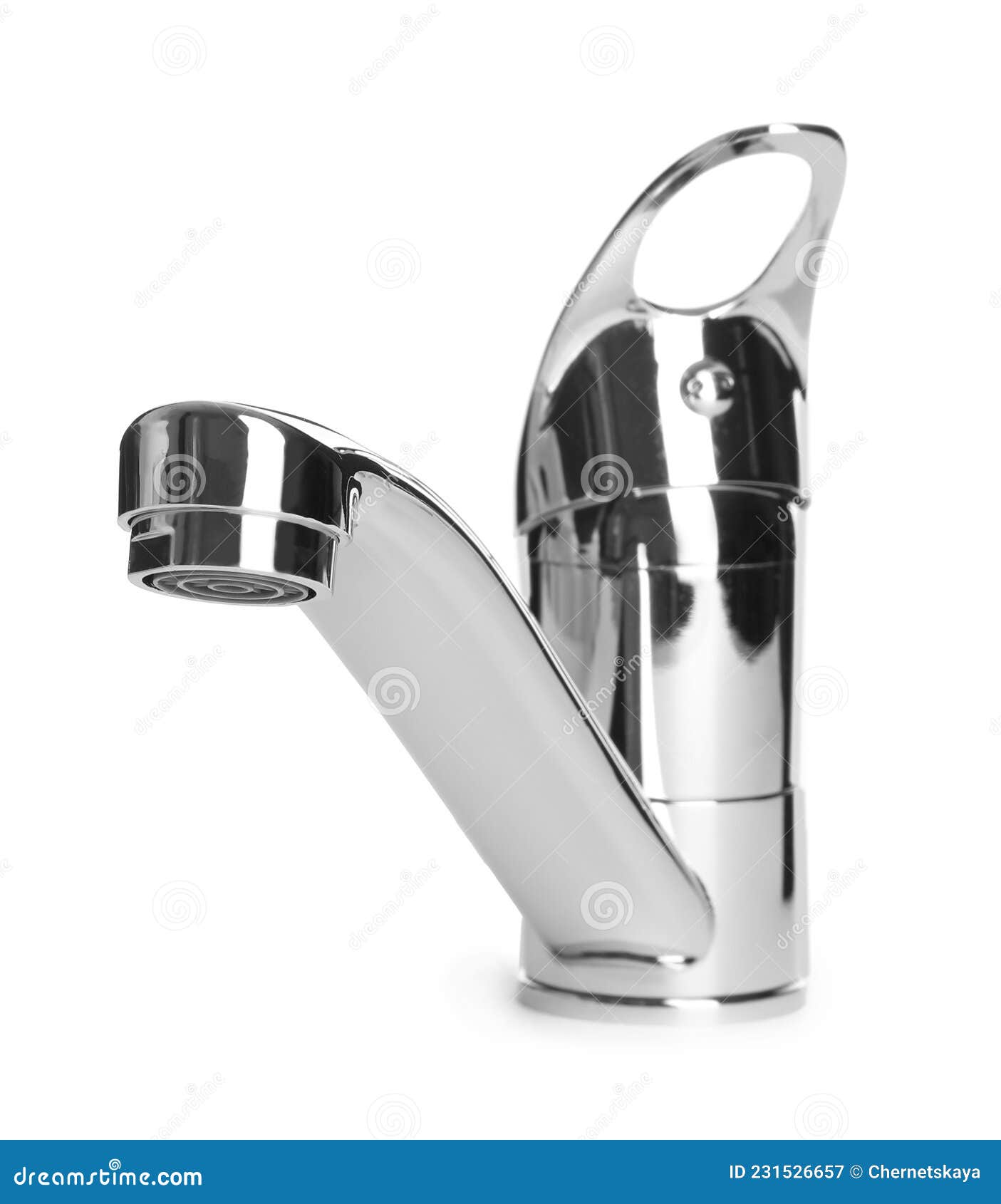Single Handle Water Tap Isolated on White Stock Image - Image of crane ...