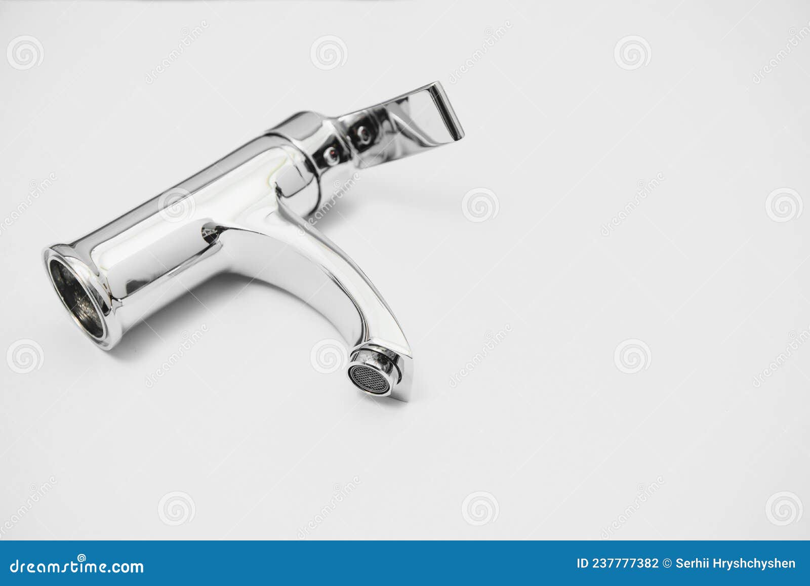 Single Handle Water Tap Isolated on White Stock Photo - Image of ...