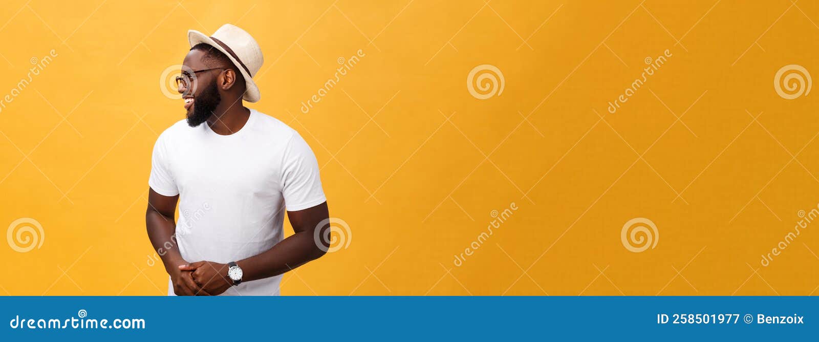 Single Handsome Muscular Black Man with Shaved Head, Folded Arms and ...