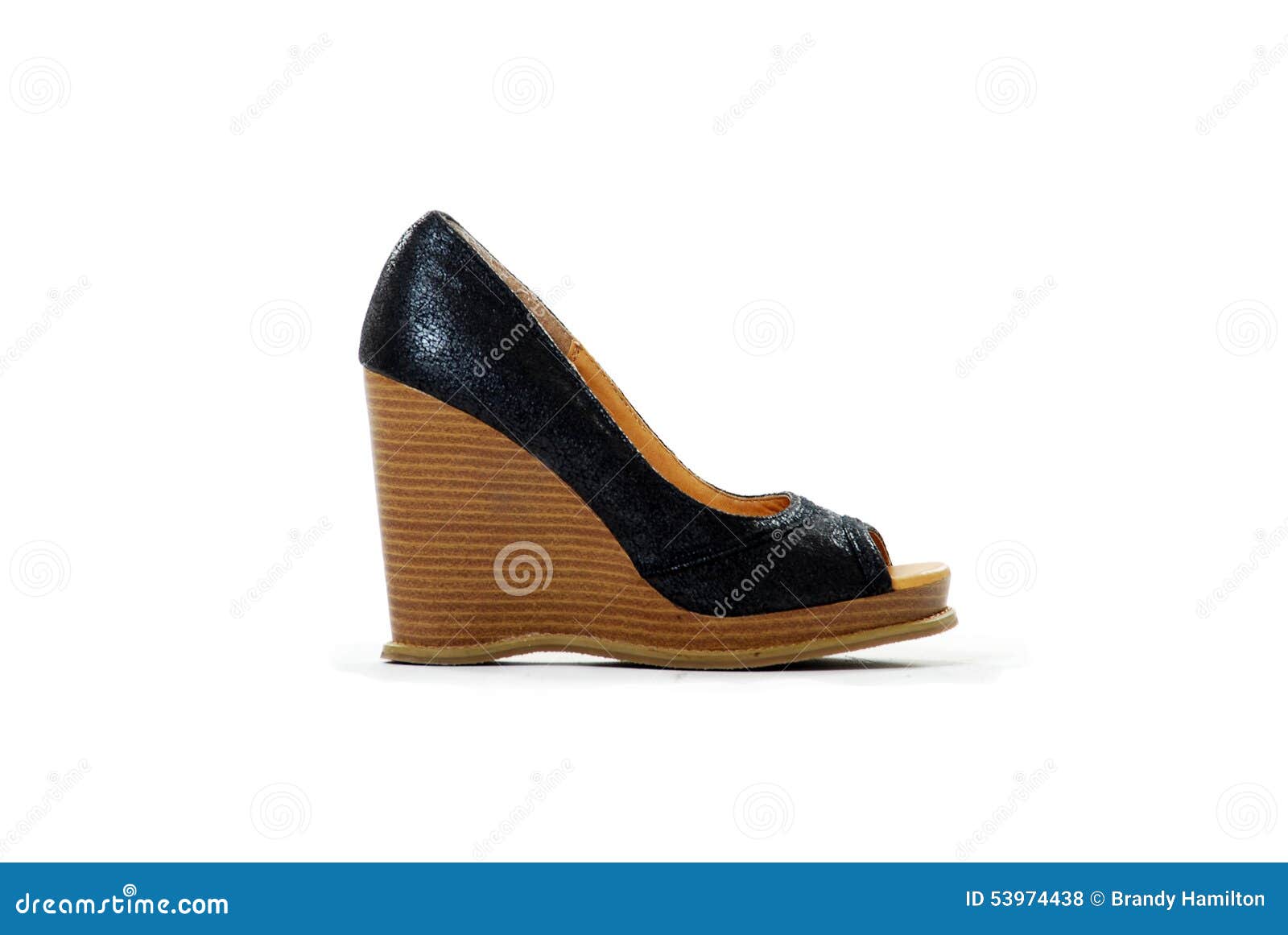 Single High Heel Wedge Shoe Stock Photo - Image of shoe, women: 53974438