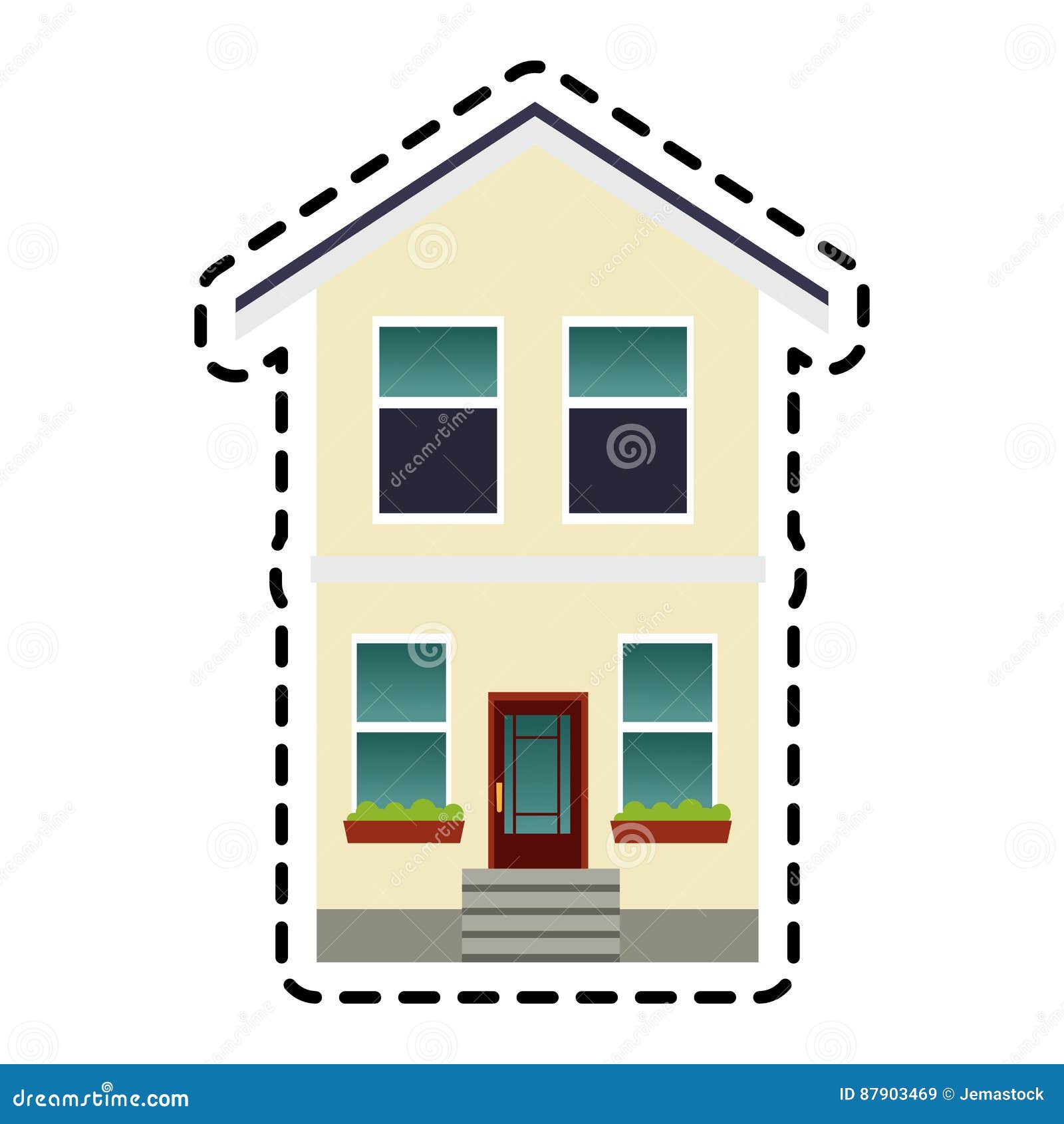 Single house icon image stock illustration. Illustration of icon - 87903469