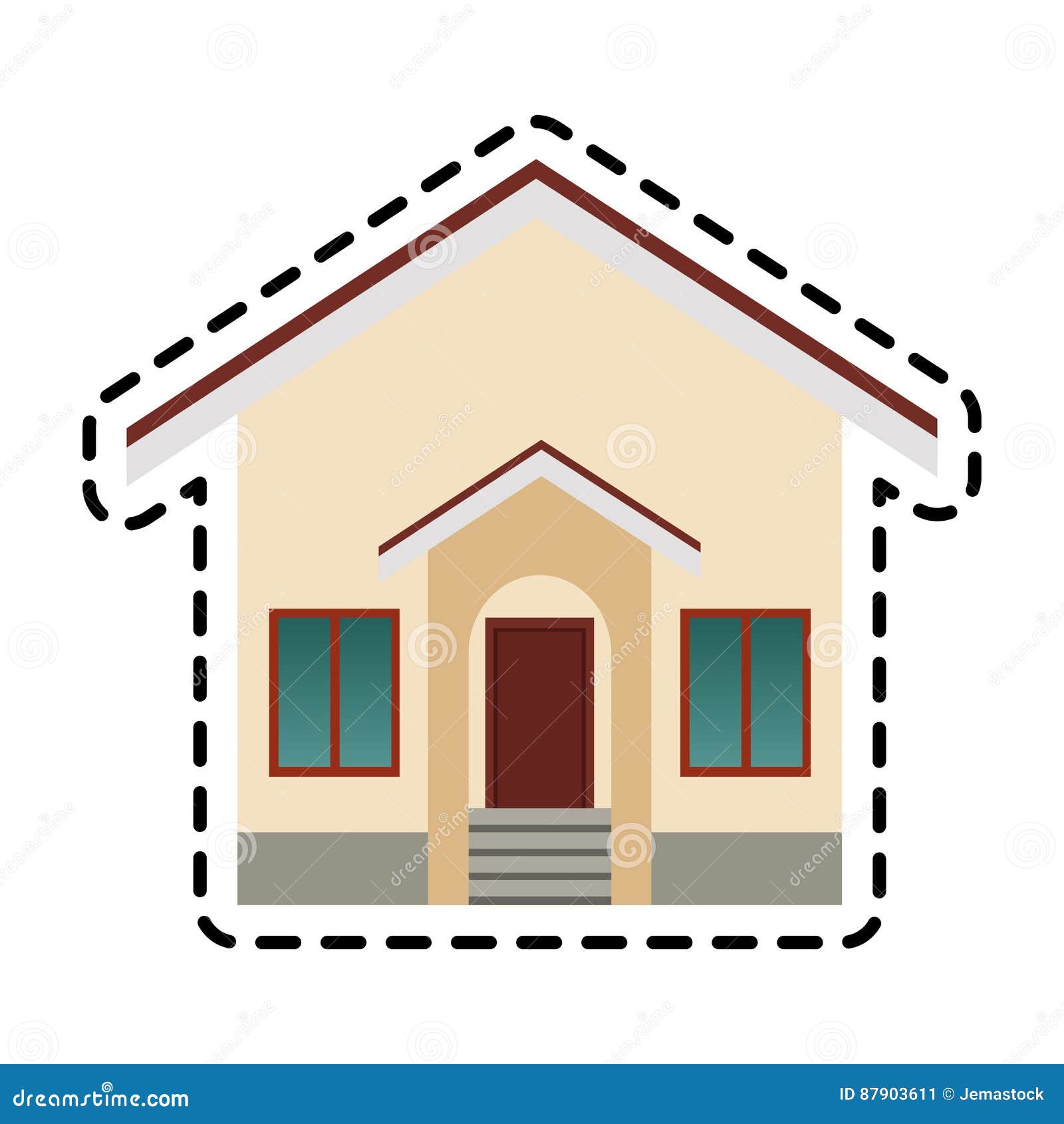 Single house icon image stock illustration. Illustration of exterior ...