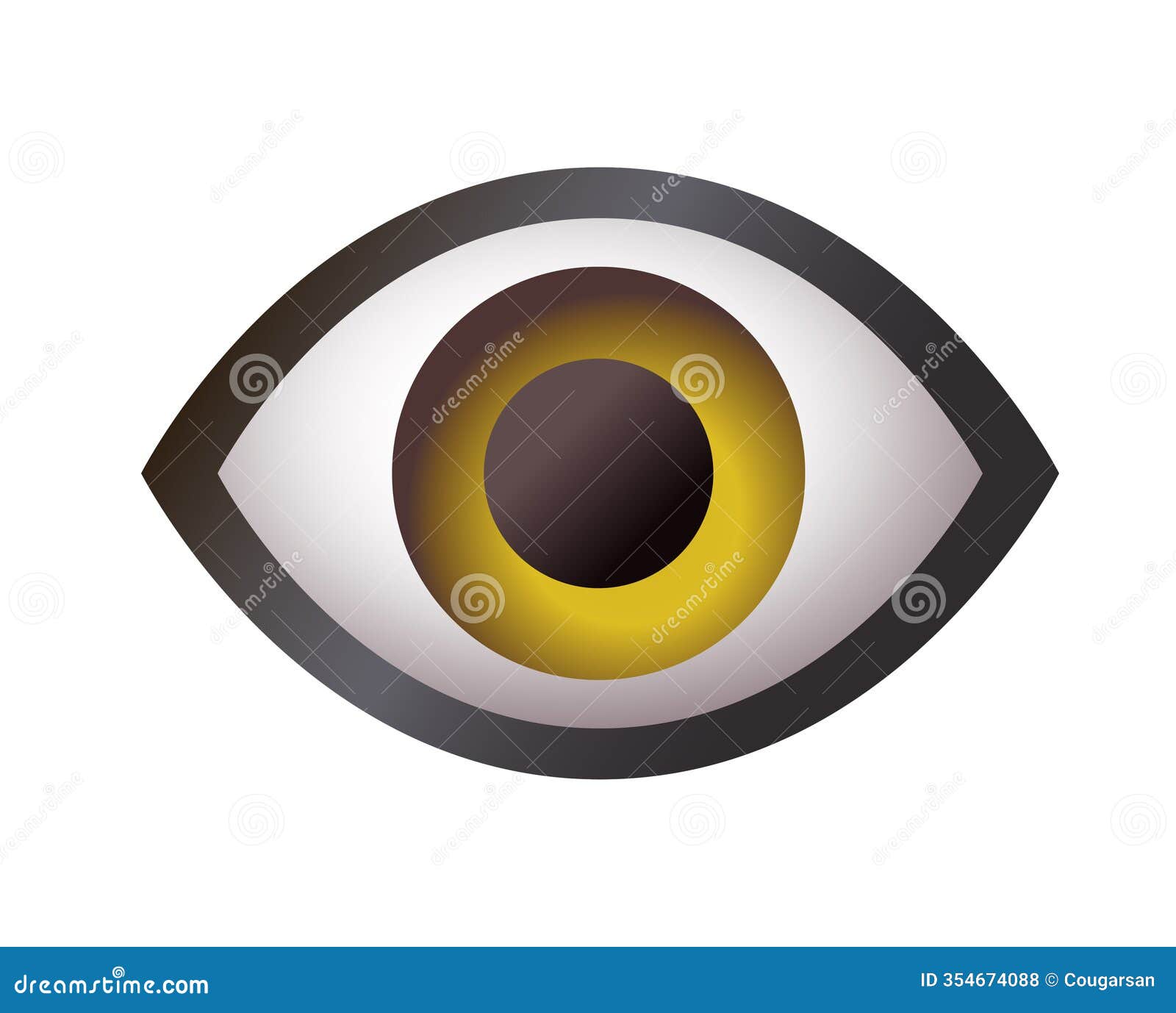 Single Human Eye, Looking Forward Icon Stock Illustration ...