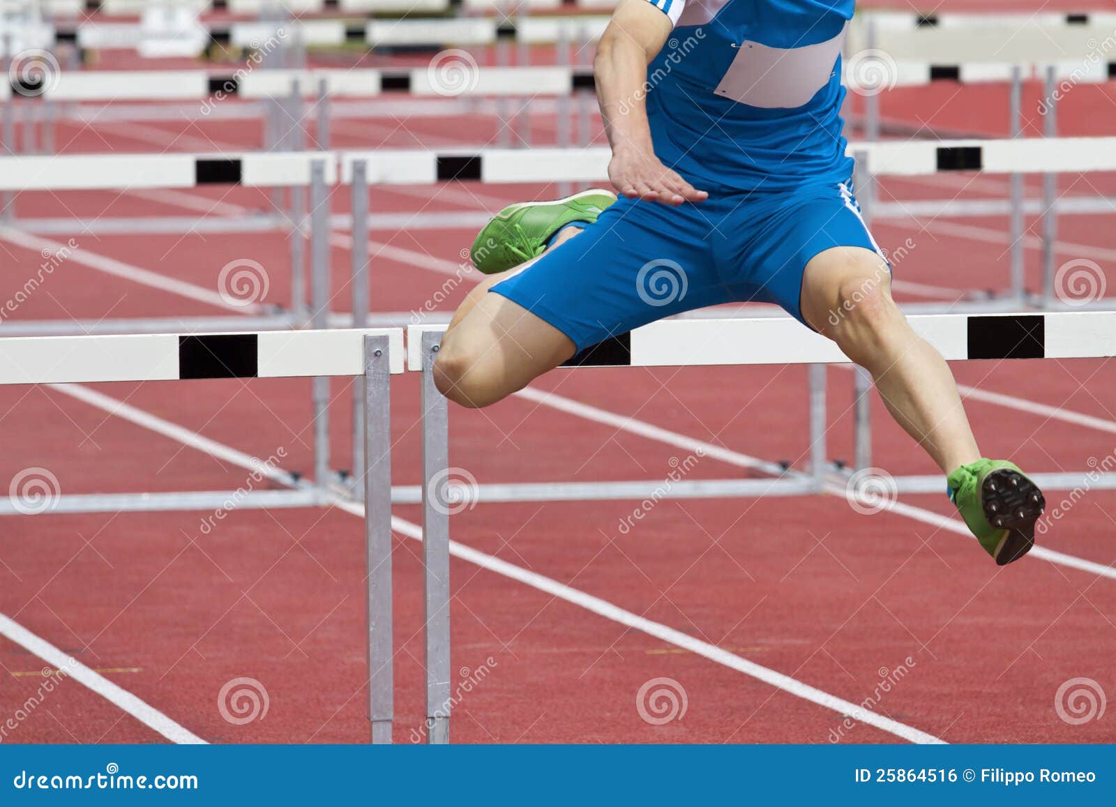 Single hurdle runner stock photo. Image of hurdle, runner - 25864516