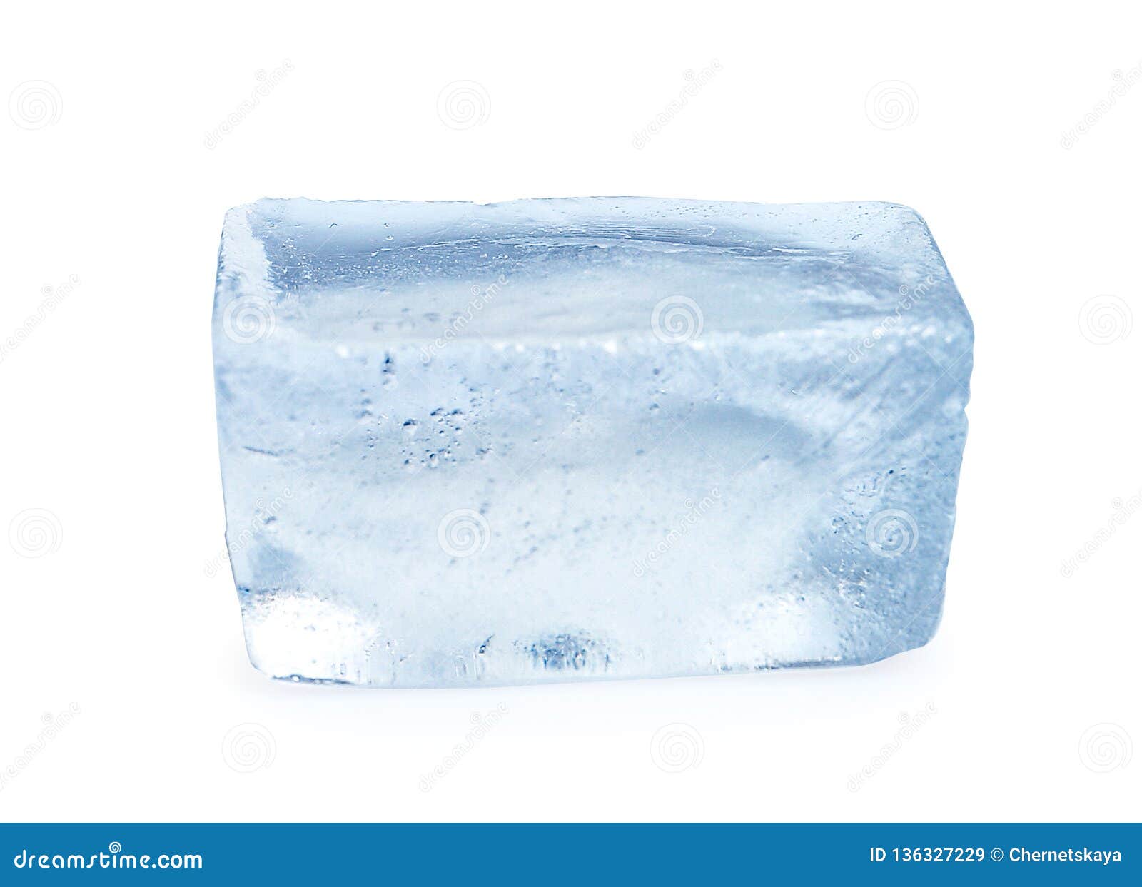 Single Ice Cube on White Background Stock Image - Image of cold ...