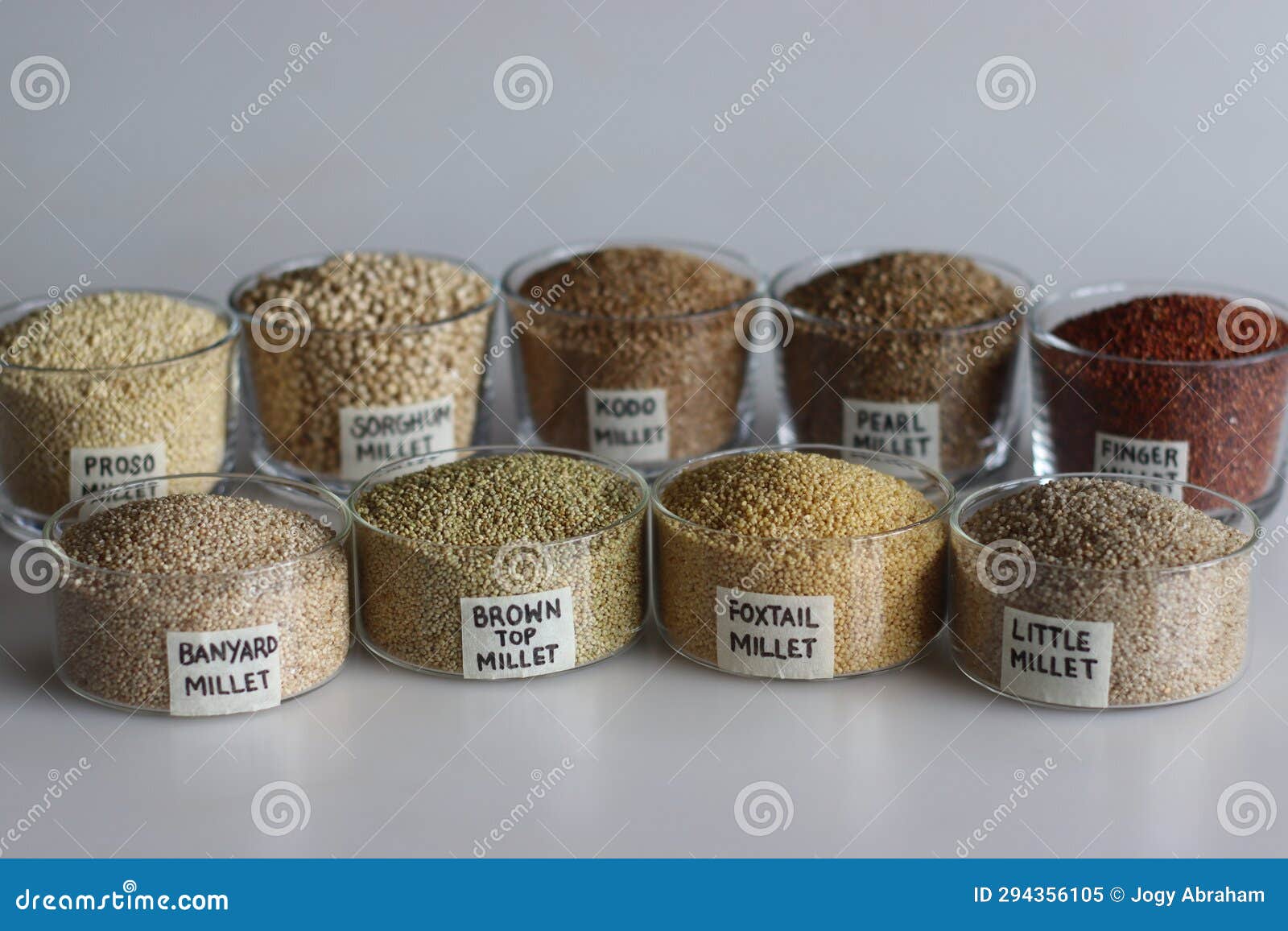 A Single Image Showing All the Nine Millets Stock Image - Image of kodo ...