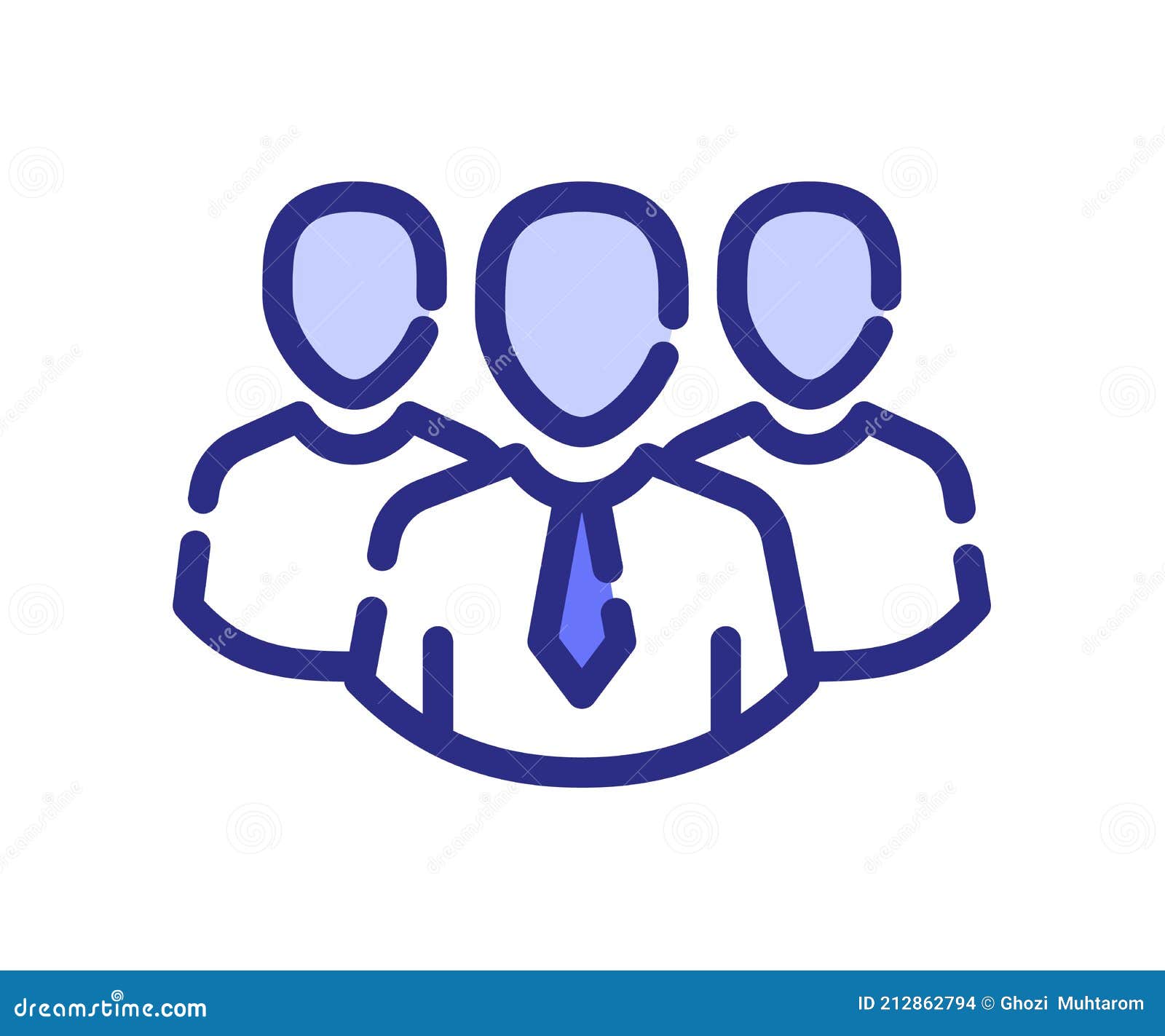 Single Isolated Icon with Dash or Dashed Line Styleteam Leader Group ...