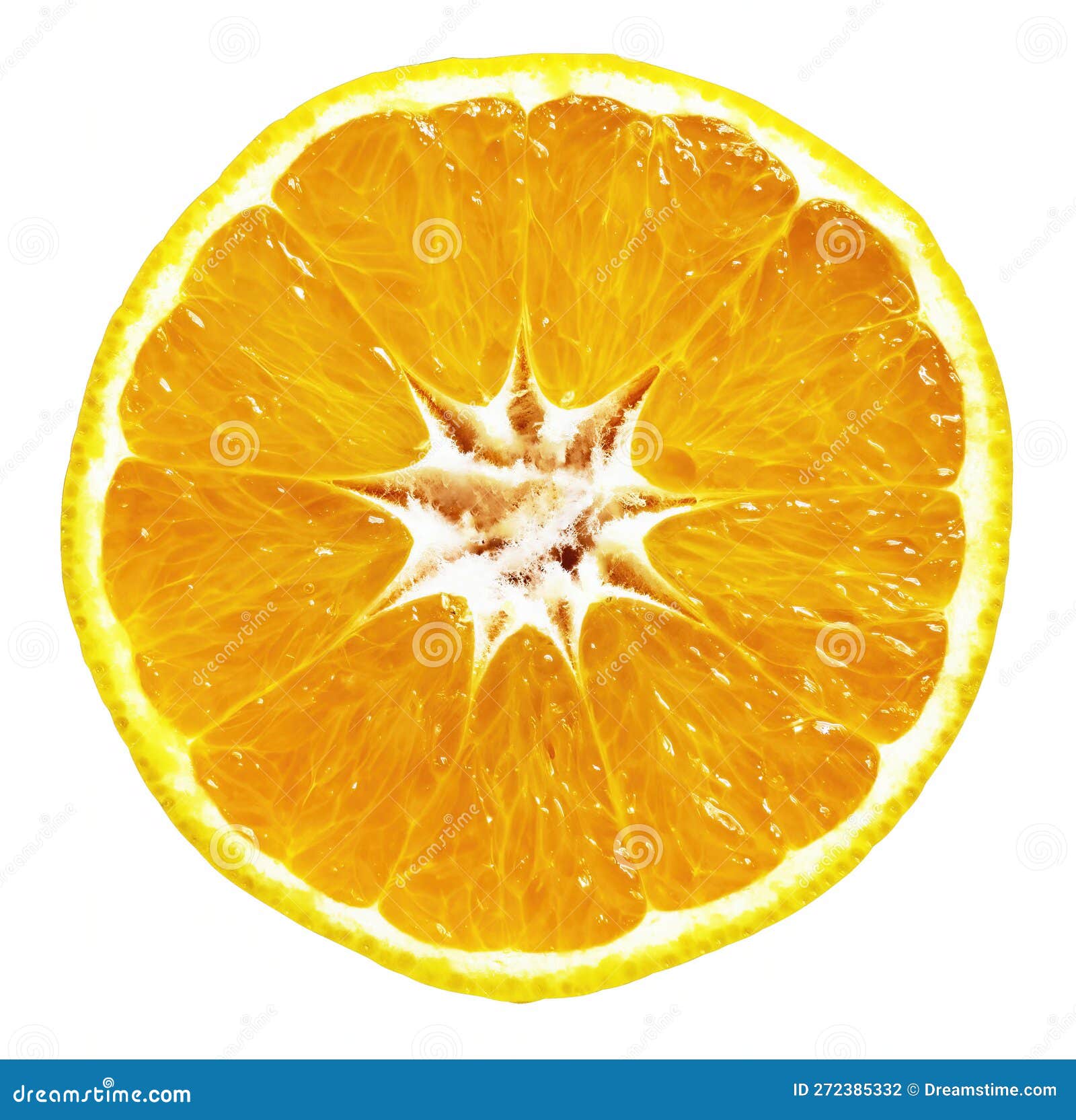 Single Isolated Orange Slice Stock Photo - Image of refreshing, bright ...