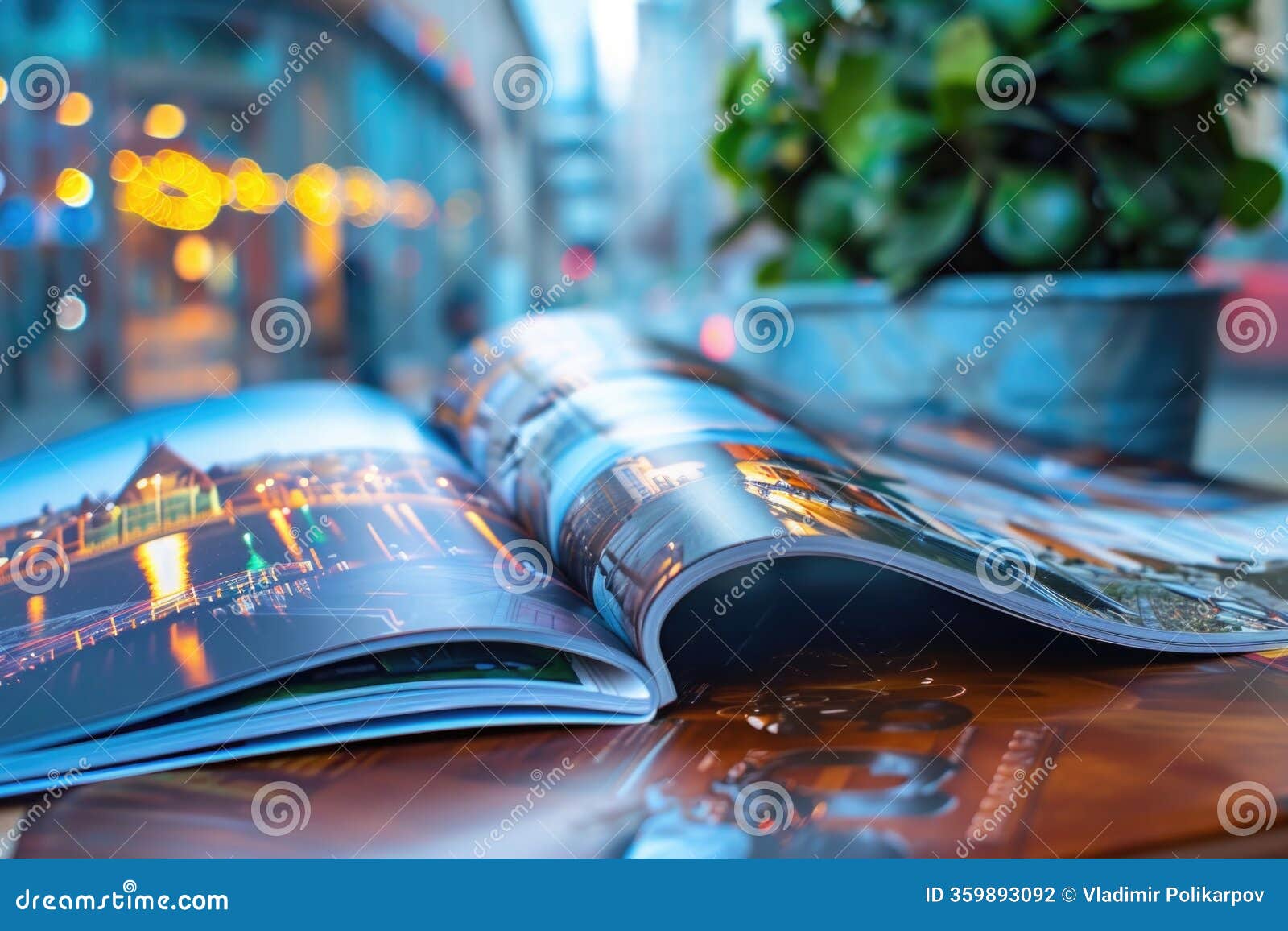A Single Issue of a Magazine Sits on a Wooden Table, Ready for Reading ...