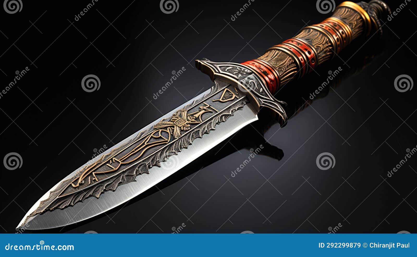 A Single Knife Infront View Closeup Stock Image - Image of metal ...