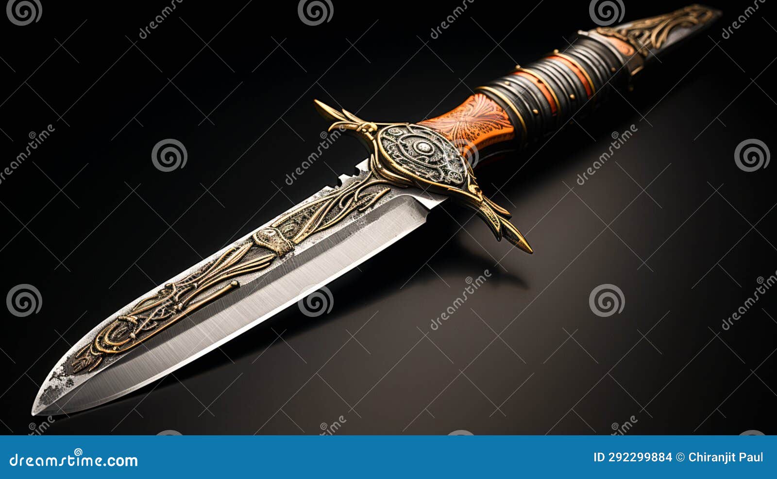 A Single Knife Infront View Closeup Stock Photo - Image of cutting ...