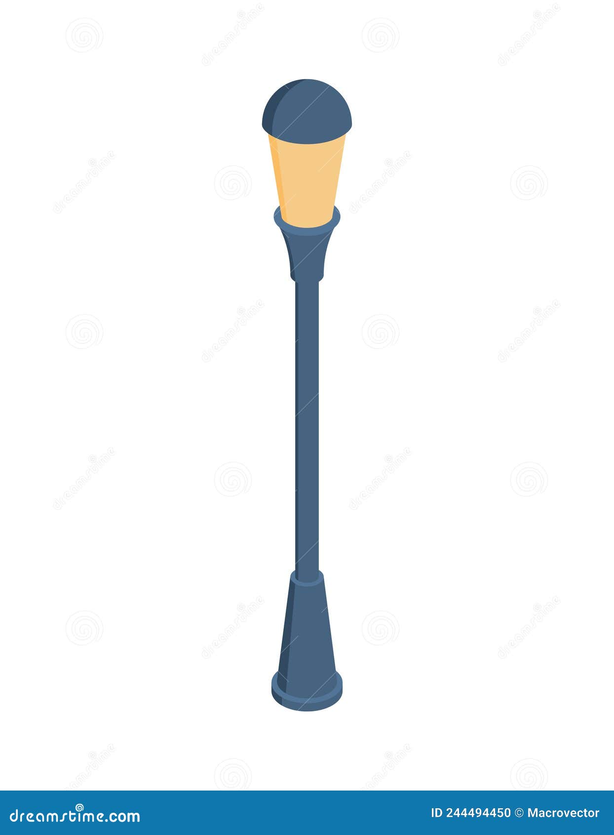 Single Lamp Post Composition Stock Vector - Illustration of natural ...