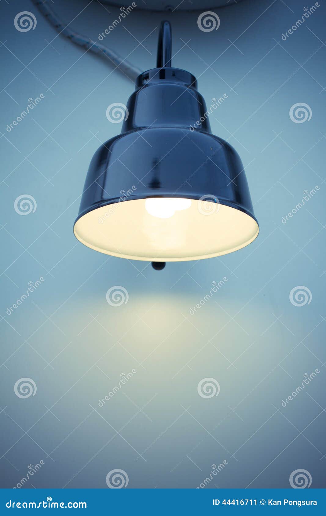 Single Lamp at wall stock image. Image of clipping, home - 44416711