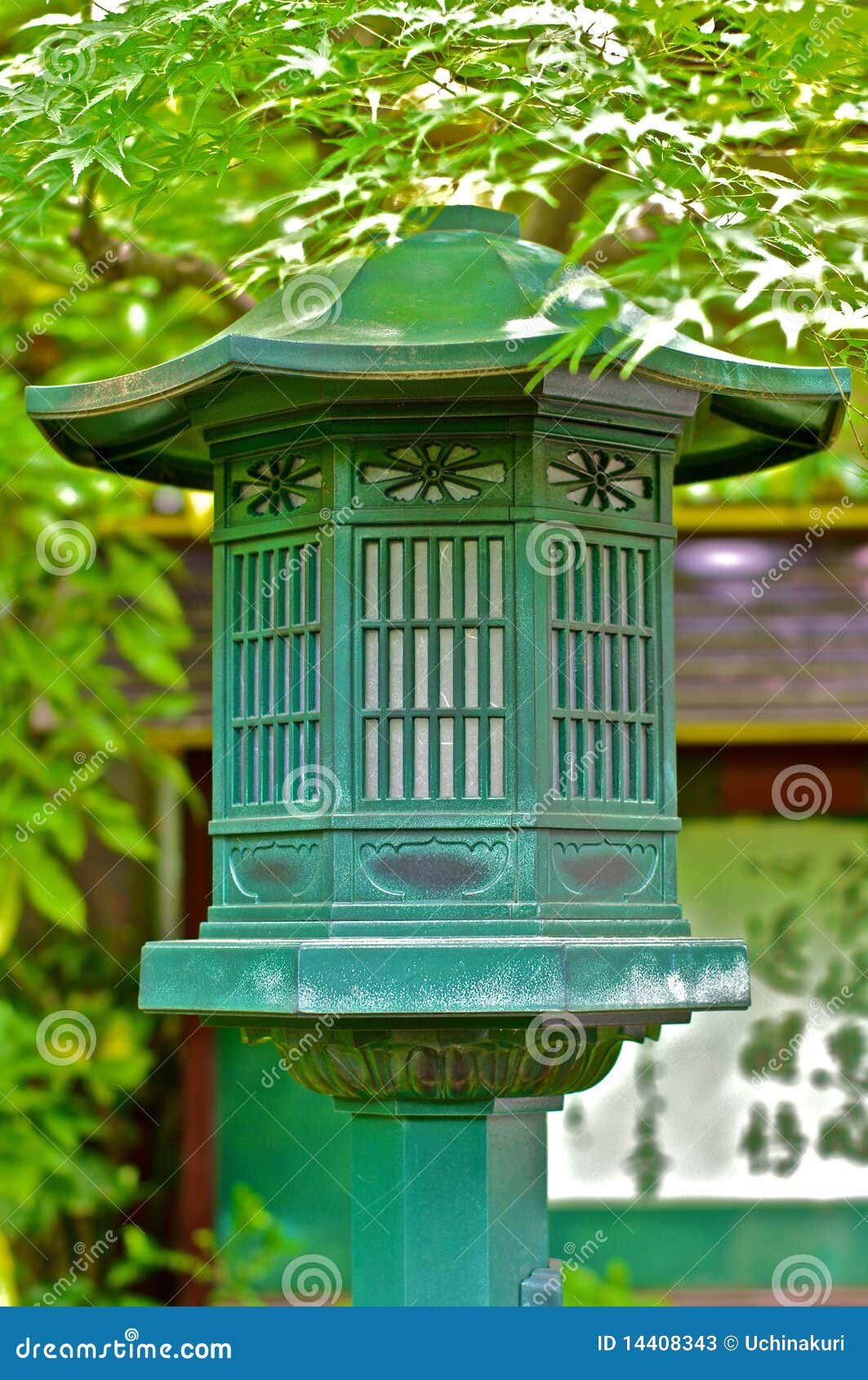 Single Lantern in a Shinto Temple Stock Image - Image of meditation ...