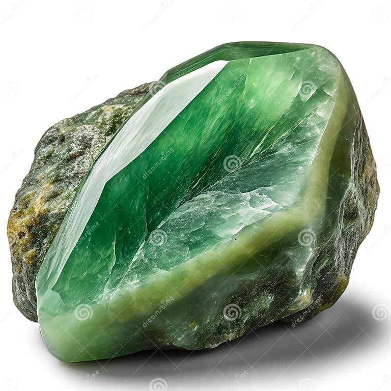 Single Large Raw Jade, Generative AI Stock Image - Image of glass ...