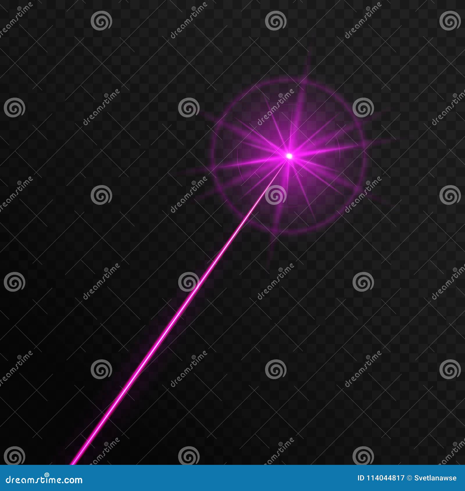 Pink Flash With Rays And Spotlight. Realistic Light Glare, High Loth ...