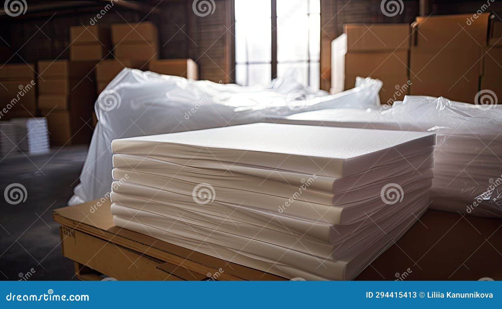 Single-layer Foam Sheets, a Versatile Packaging Material. Stock Image ...