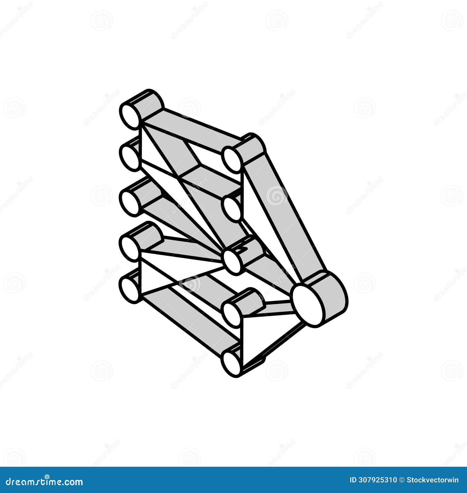 Single Layer Neural Network Isometric Icon Vector Illustration Stock ...