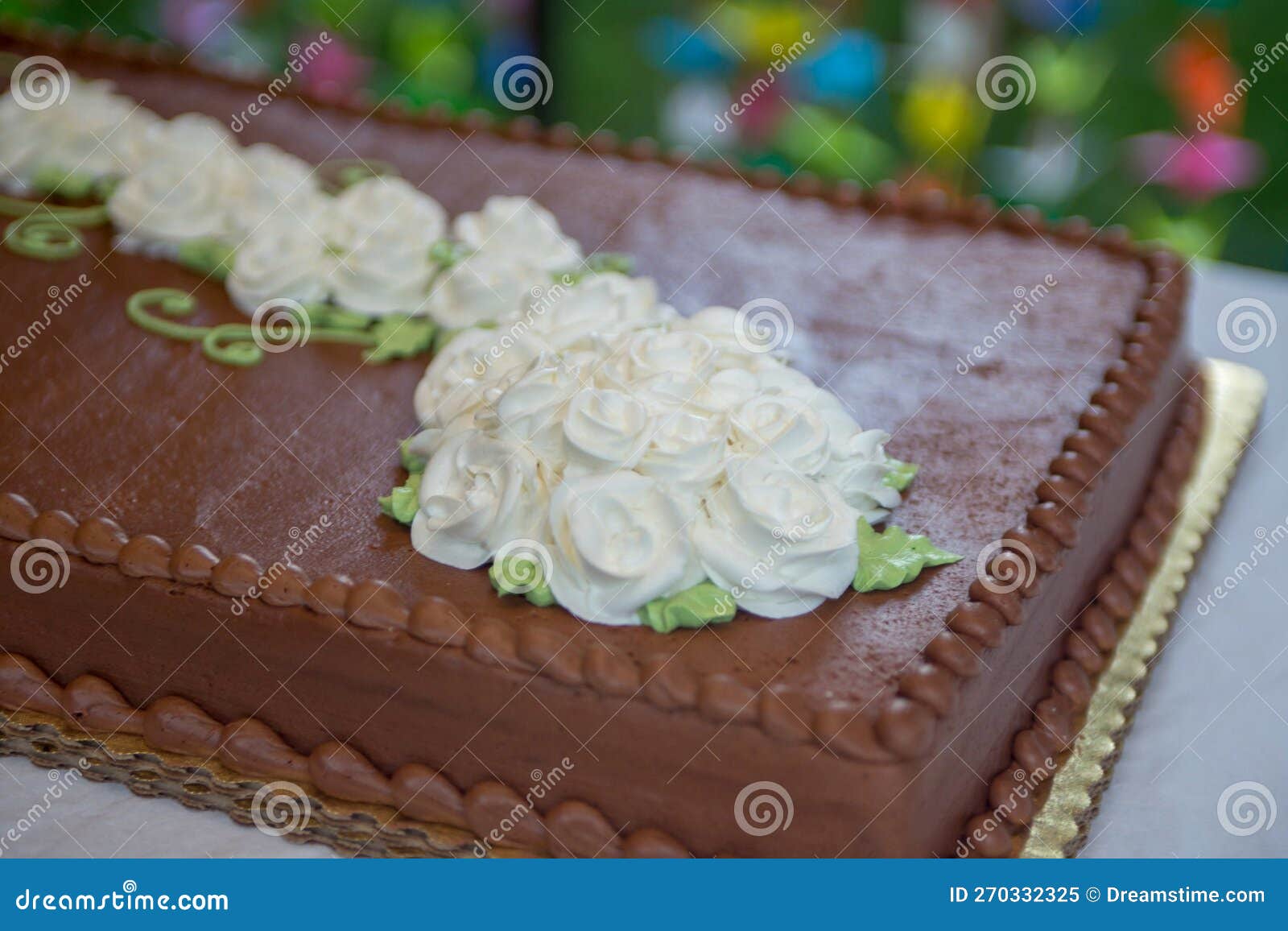 Single Layer Wedding Cake stock image. Image of name - 270332325